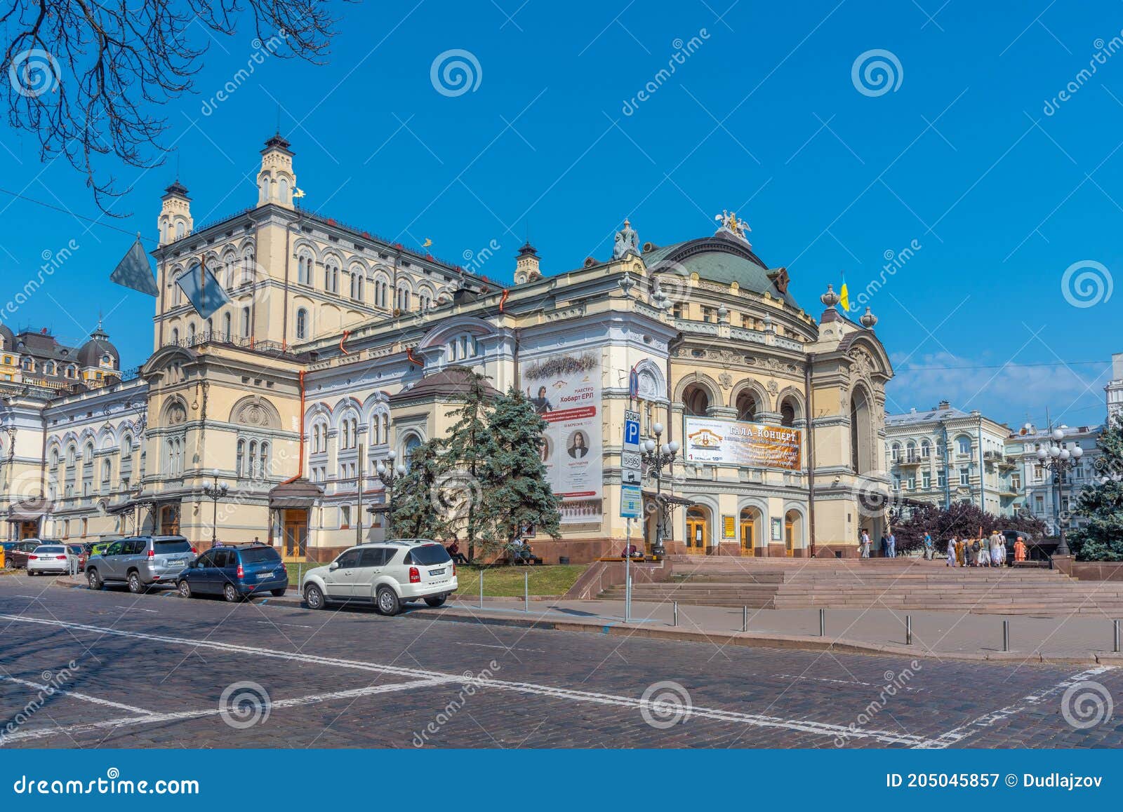 KYIV, UKRAINE, AUGUST 31, 2019: National Opera of the Ukraine in Kyiv ...