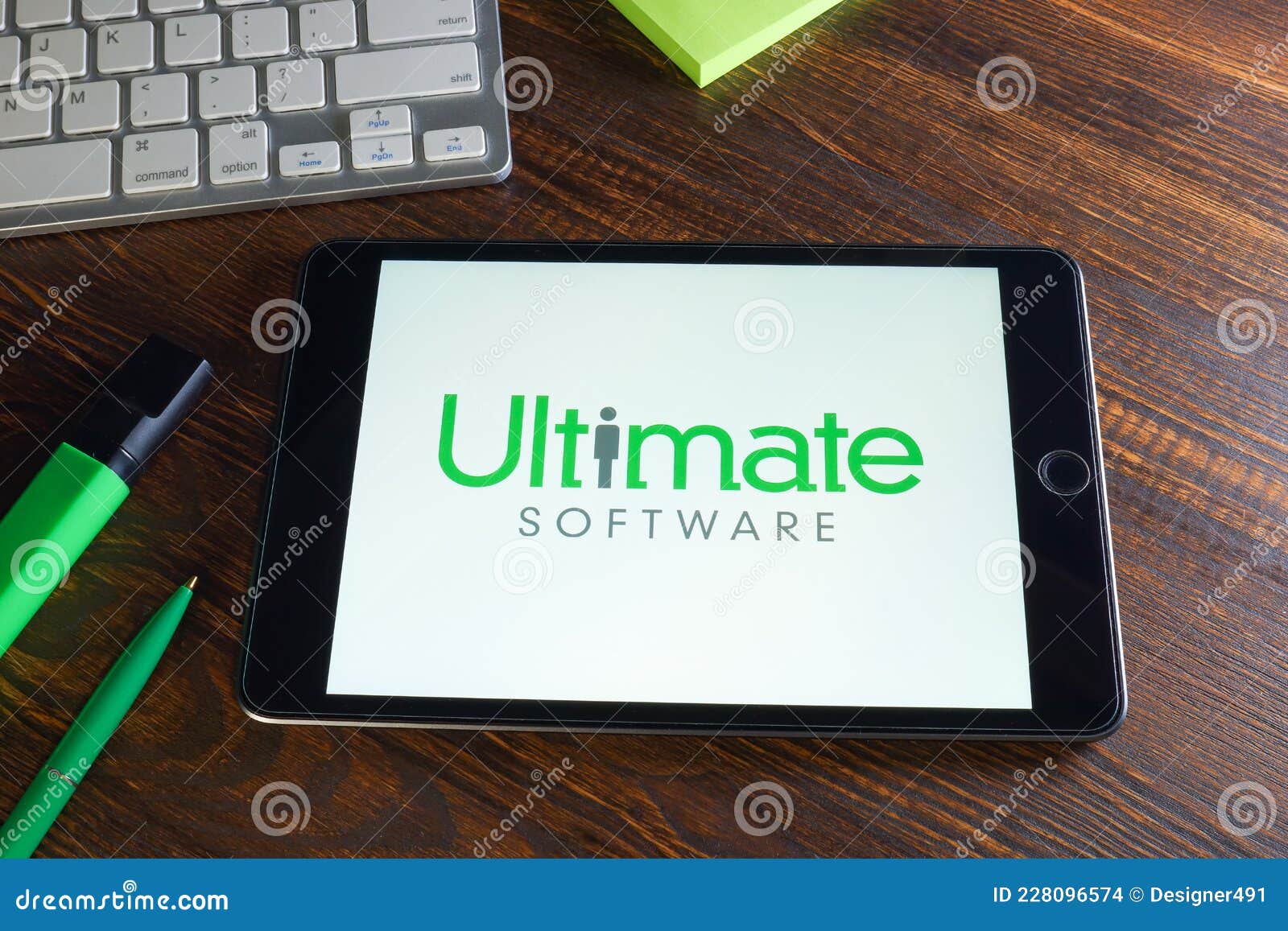 KYIV, UKRAINE - August 21, 2021. Ultimate Software Group Logo on the ...