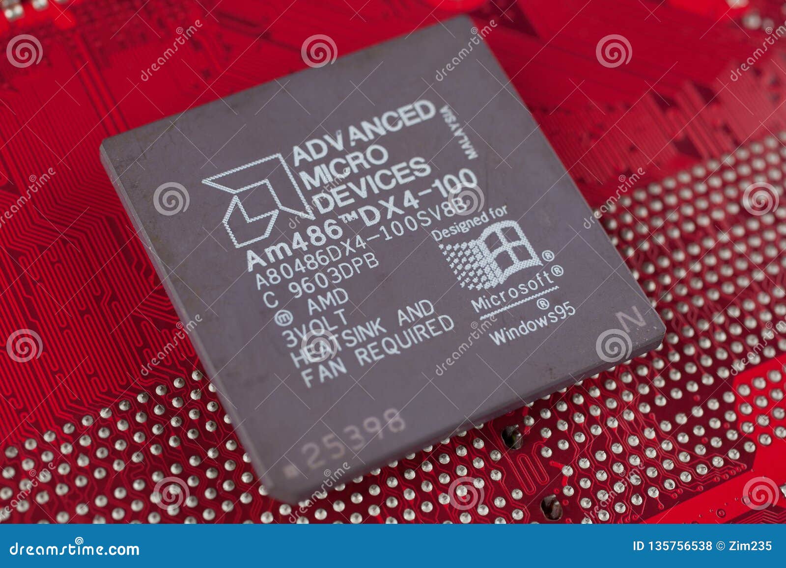 KYIV, UKRAINE - July 28, 2018. AMD 486DX4-100 Processor Editorial Stock ...