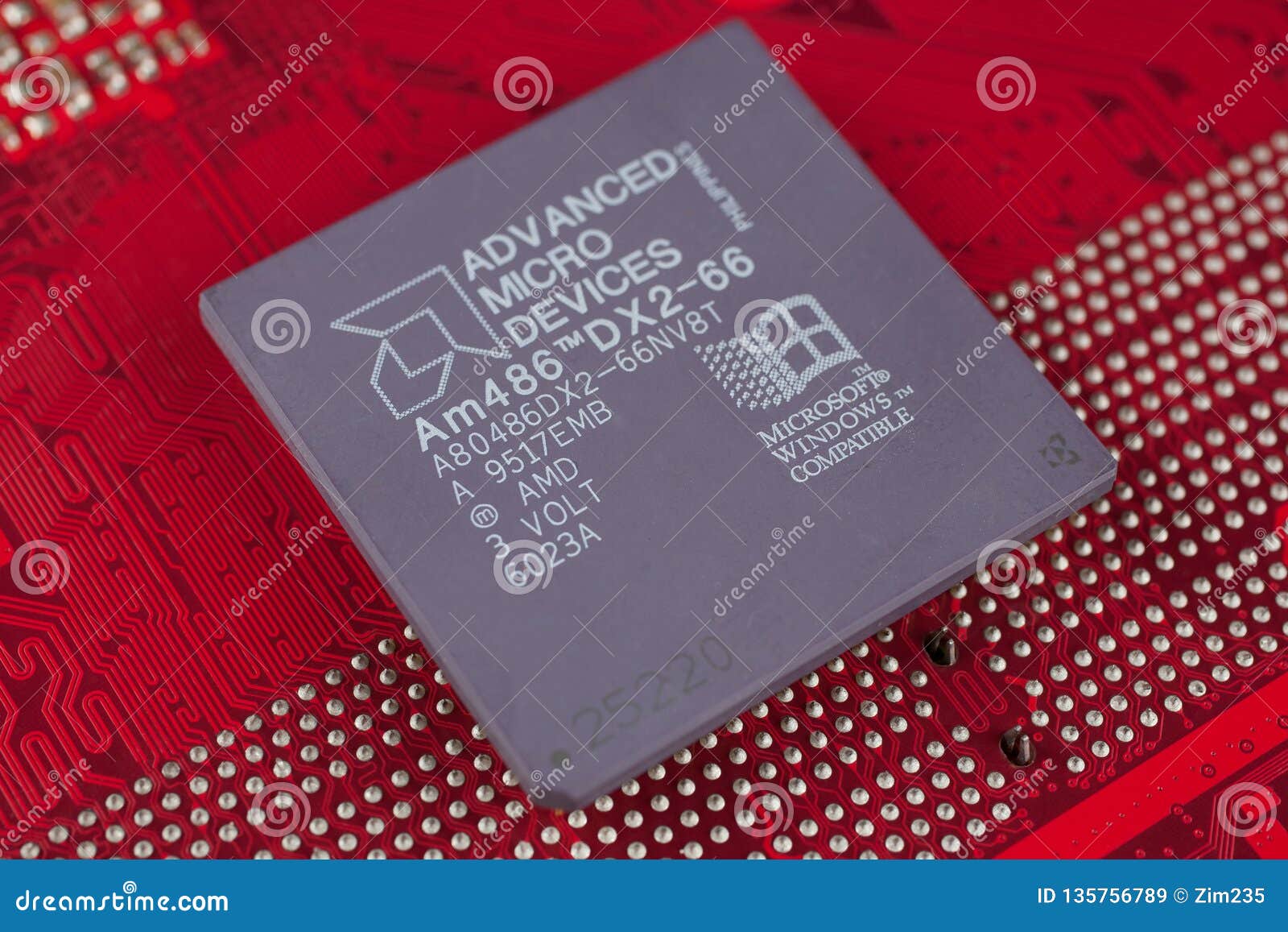 KYIV, UKRAINE - July 28, 2018. AMD 486DX4-66 Processor Editorial Stock ...
