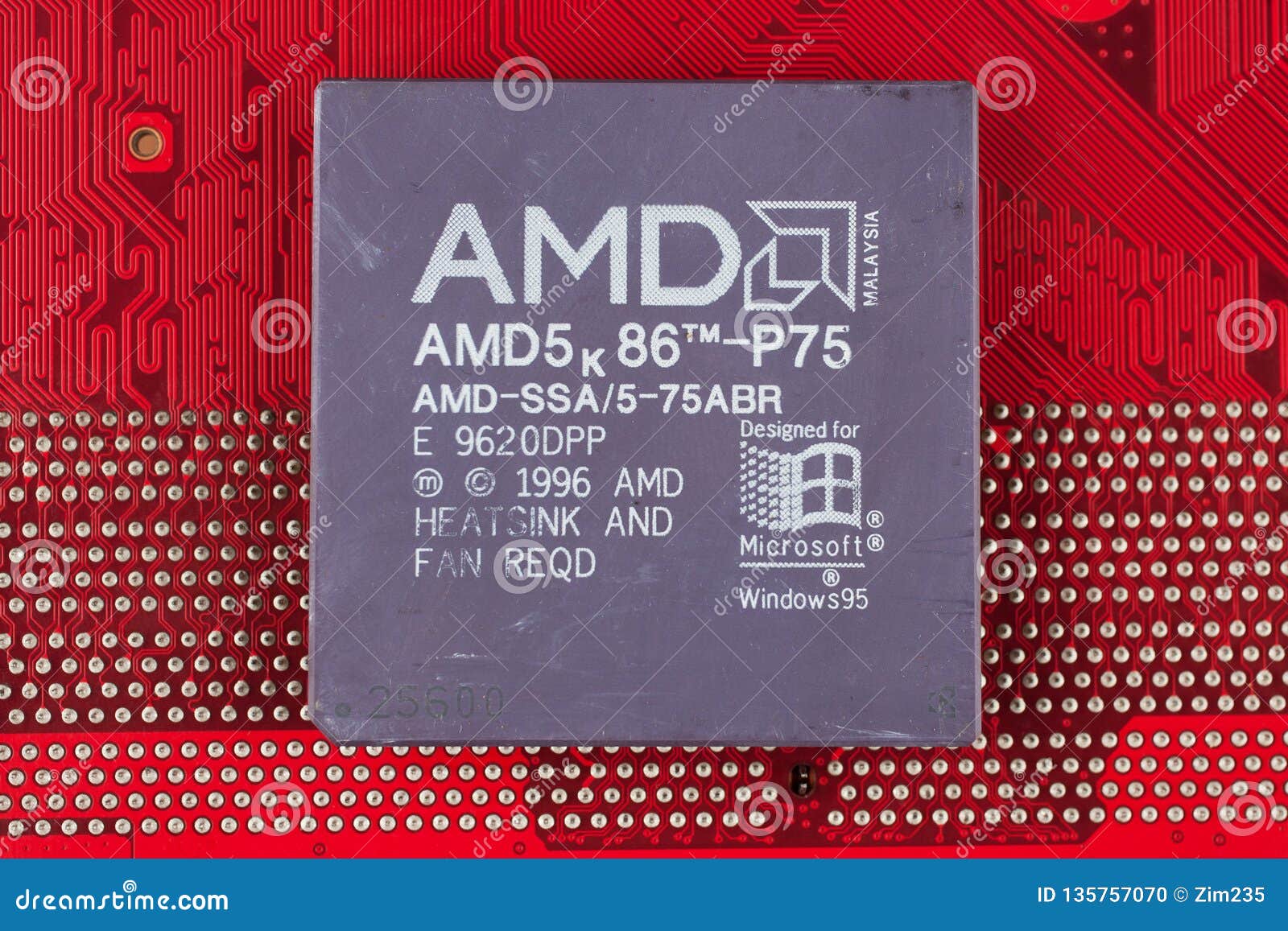 KYIV, UKRAINE - July 28, 2018. AMD 5K86 - P75 Processor Editorial Image ...