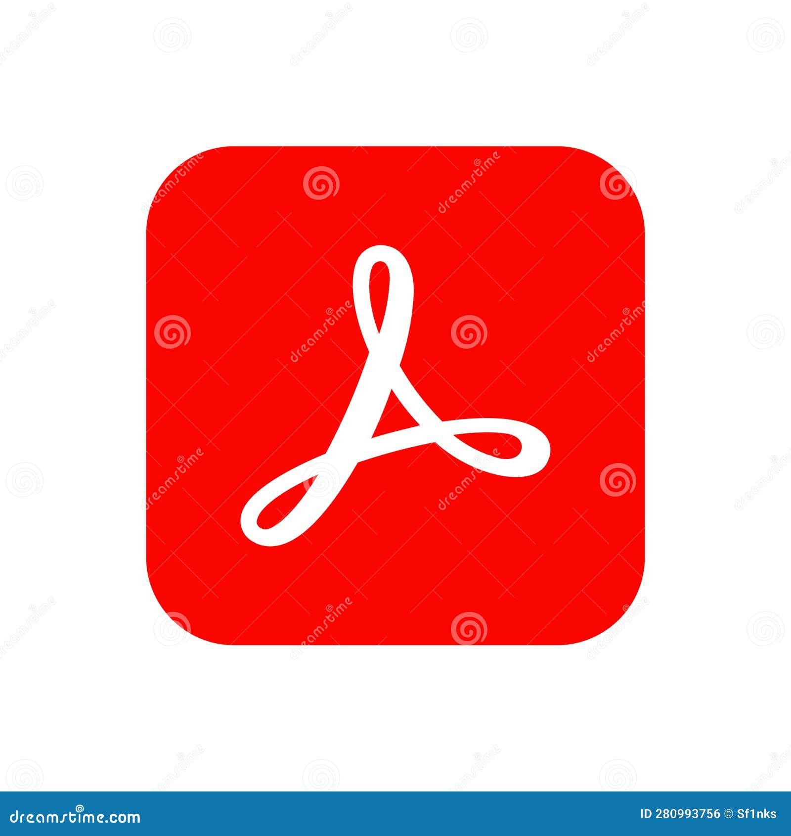 Adobe Acrobat App Icon Spotlighted On Black Background Editorial Image ...