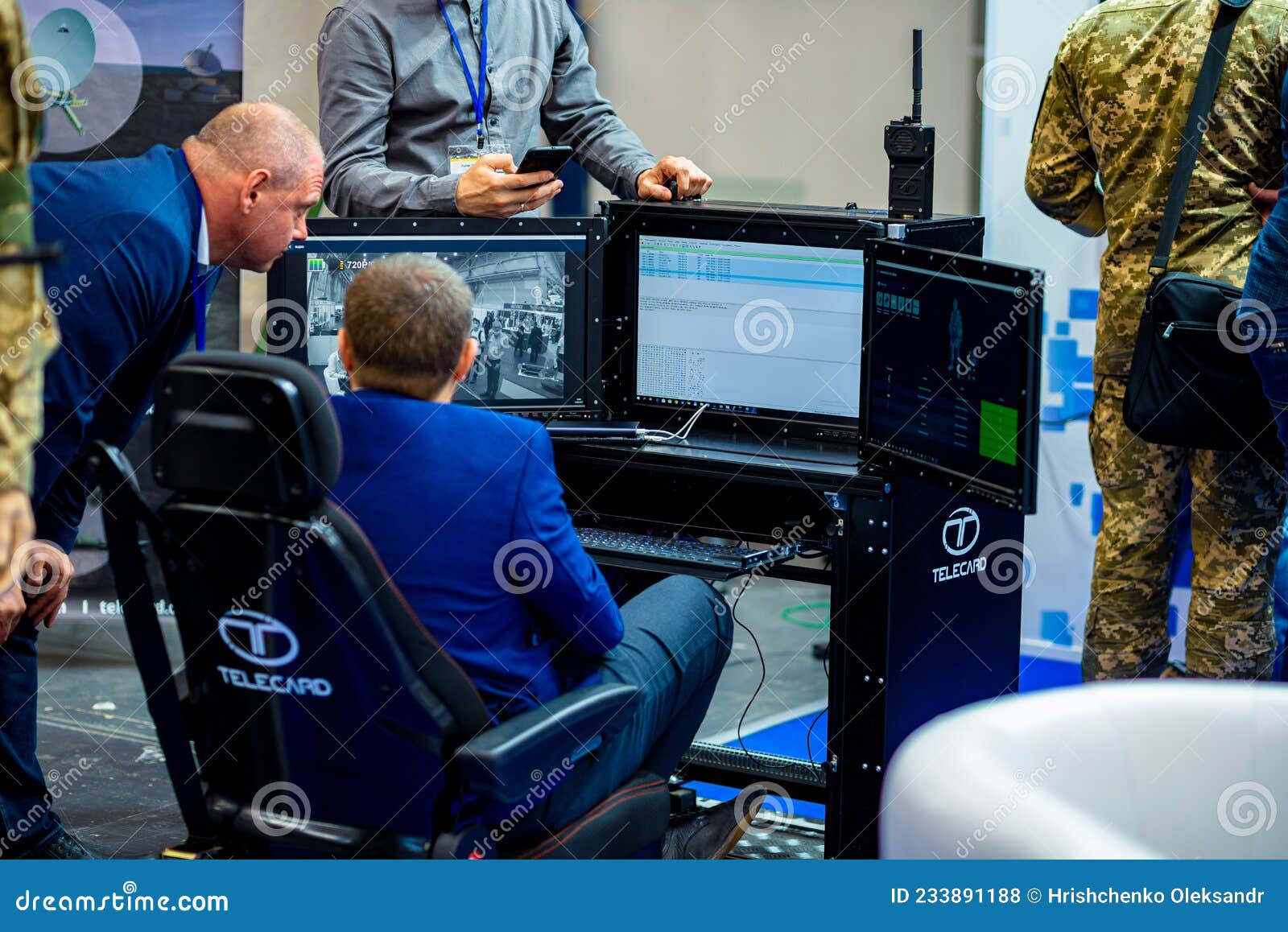 Kyiv, Ukraine - June 15, 2021: Automated Operator`s Workstation. an ...