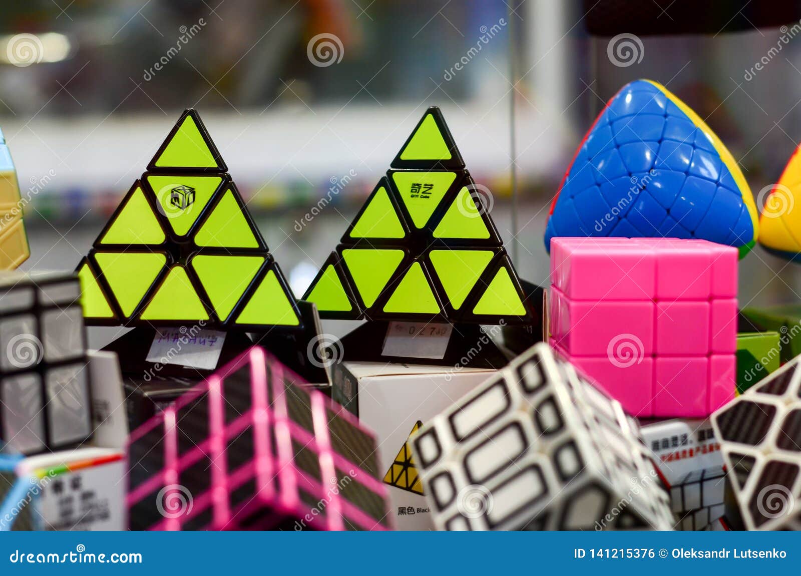 Triangle Rubik`s Cube In A Shape Of A Pyramid Editorial Photo ...