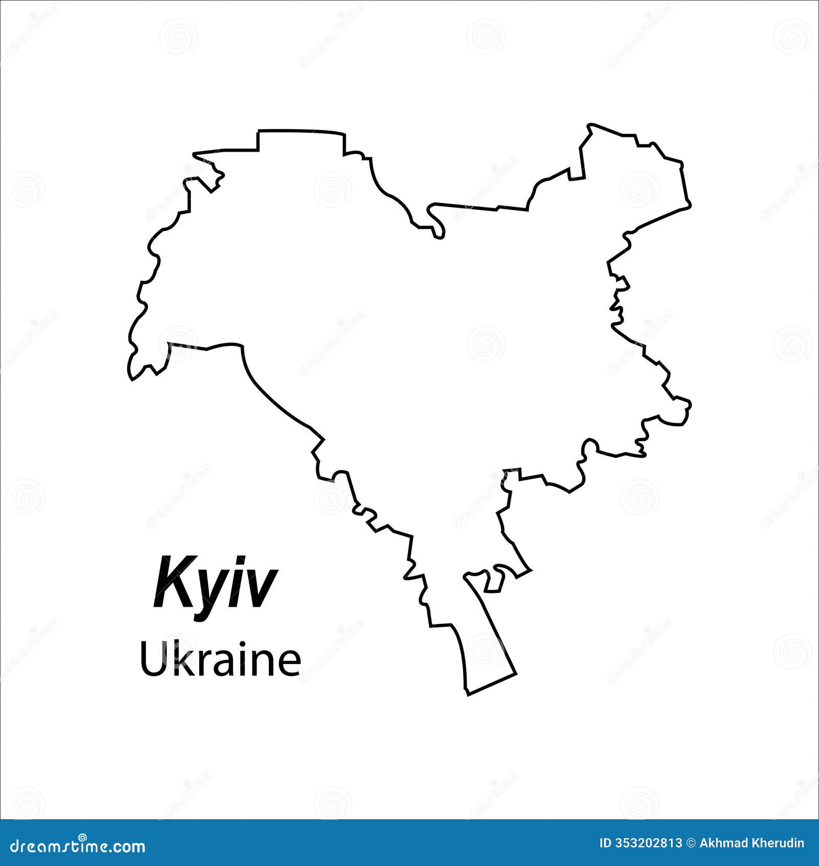 Kyiv, Ukraine map stock vector. Illustration of ukraine - 353202813