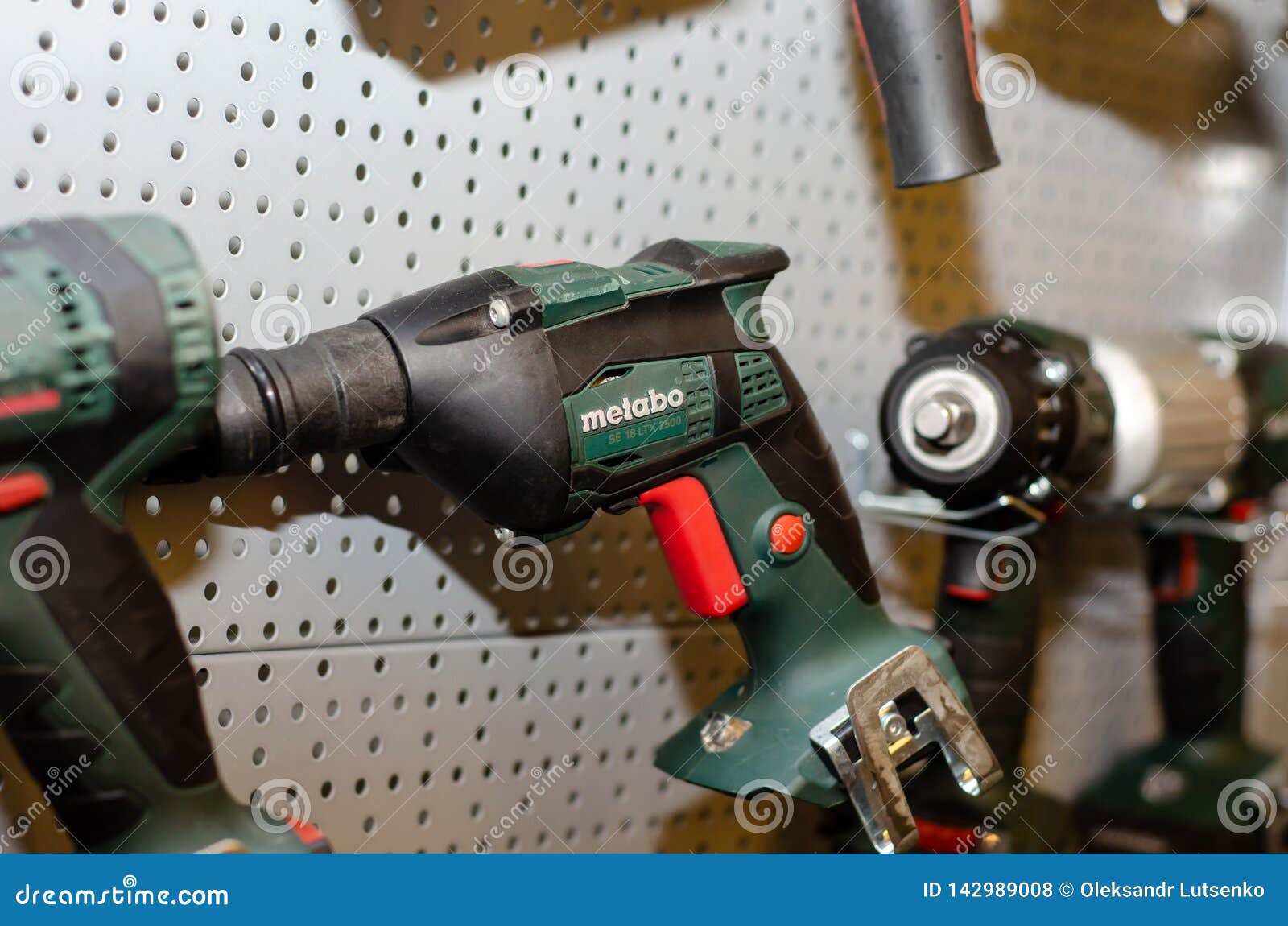 Kyiv, Ukraine - March 20, 2019: Close-up of Different METABO Tools ...
