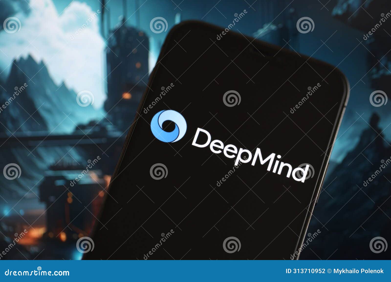 KYIV, UKRAINE - MARCH 17, 2024 DeepMind Logo on IPhone Display Screen ...