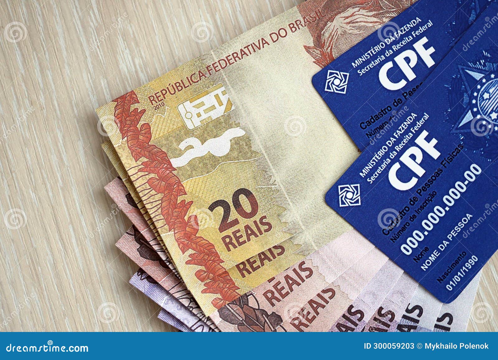 KYIV, UKRAINE - OCTOBER 31, 2023 Blue CPF Card Document Template. the ...