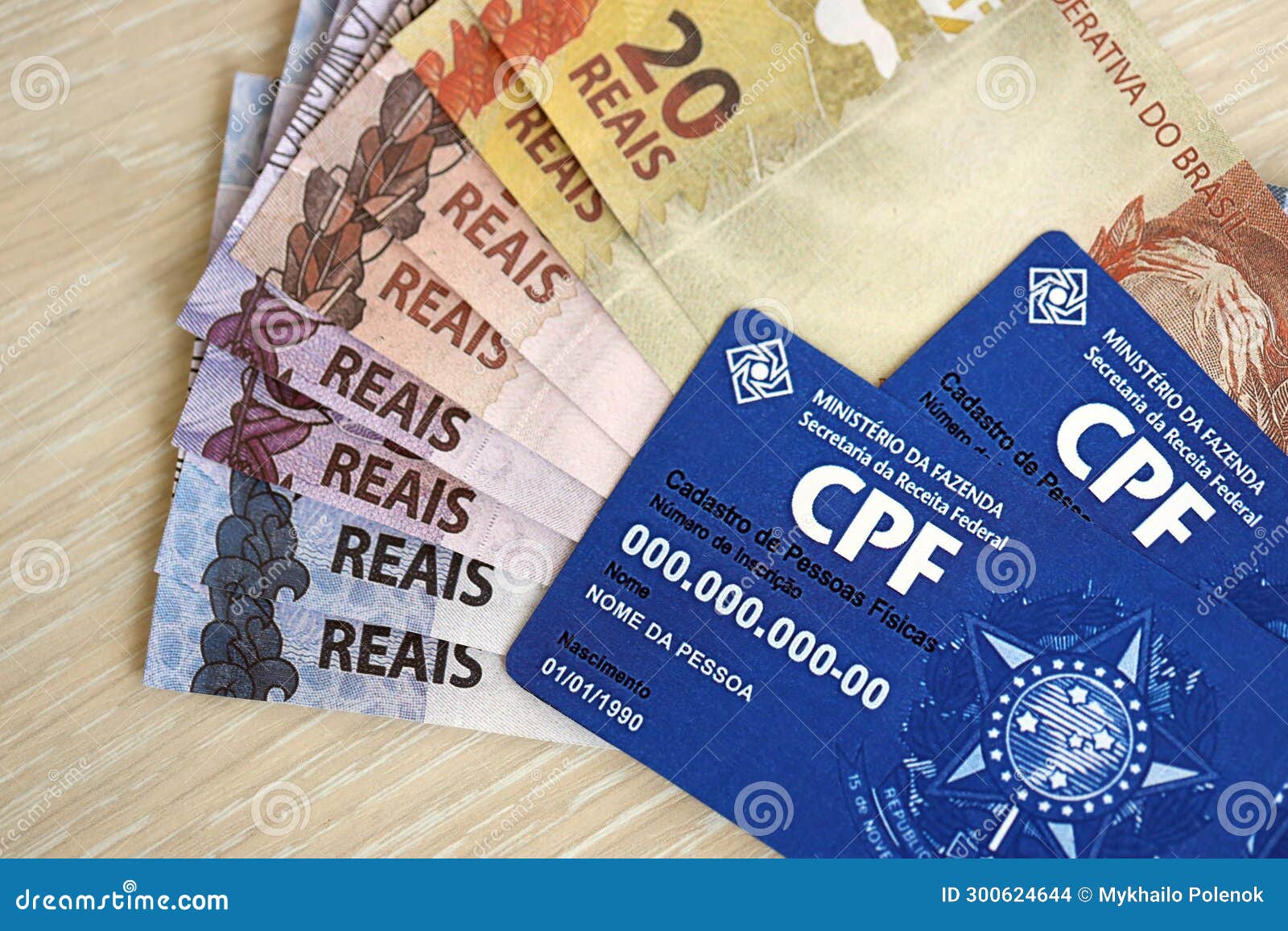 KYIV, UKRAINE - OCTOBER 31, 2023 Blue CPF Card Document Template. the ...