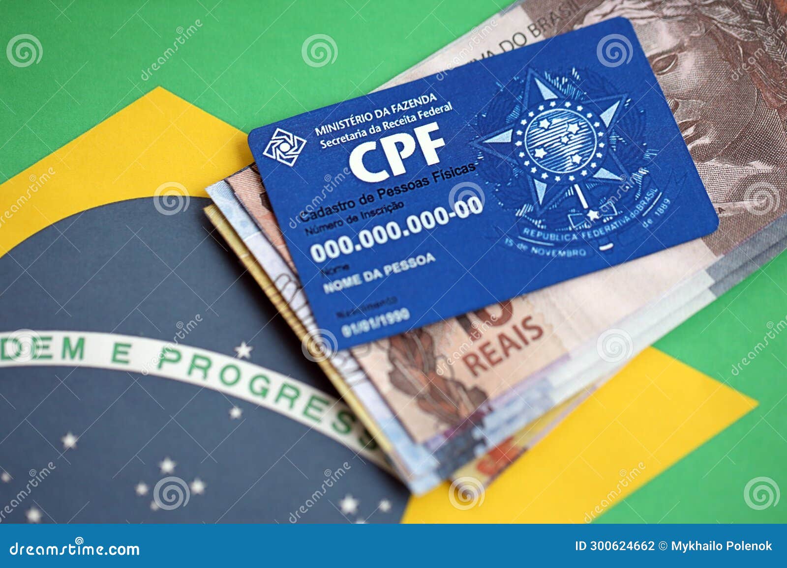 KYIV, UKRAINE - OCTOBER 31, 2023 Blue CPF Card Document Template. the ...
