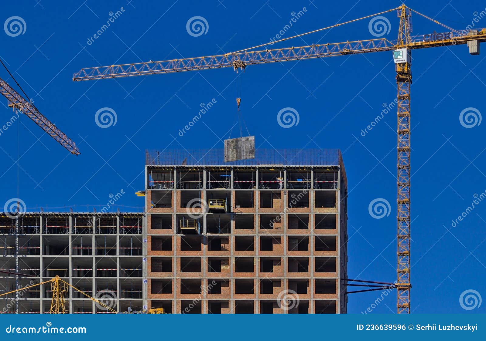 On the Top Floor of the New Building Under Construction, Large-sized ...