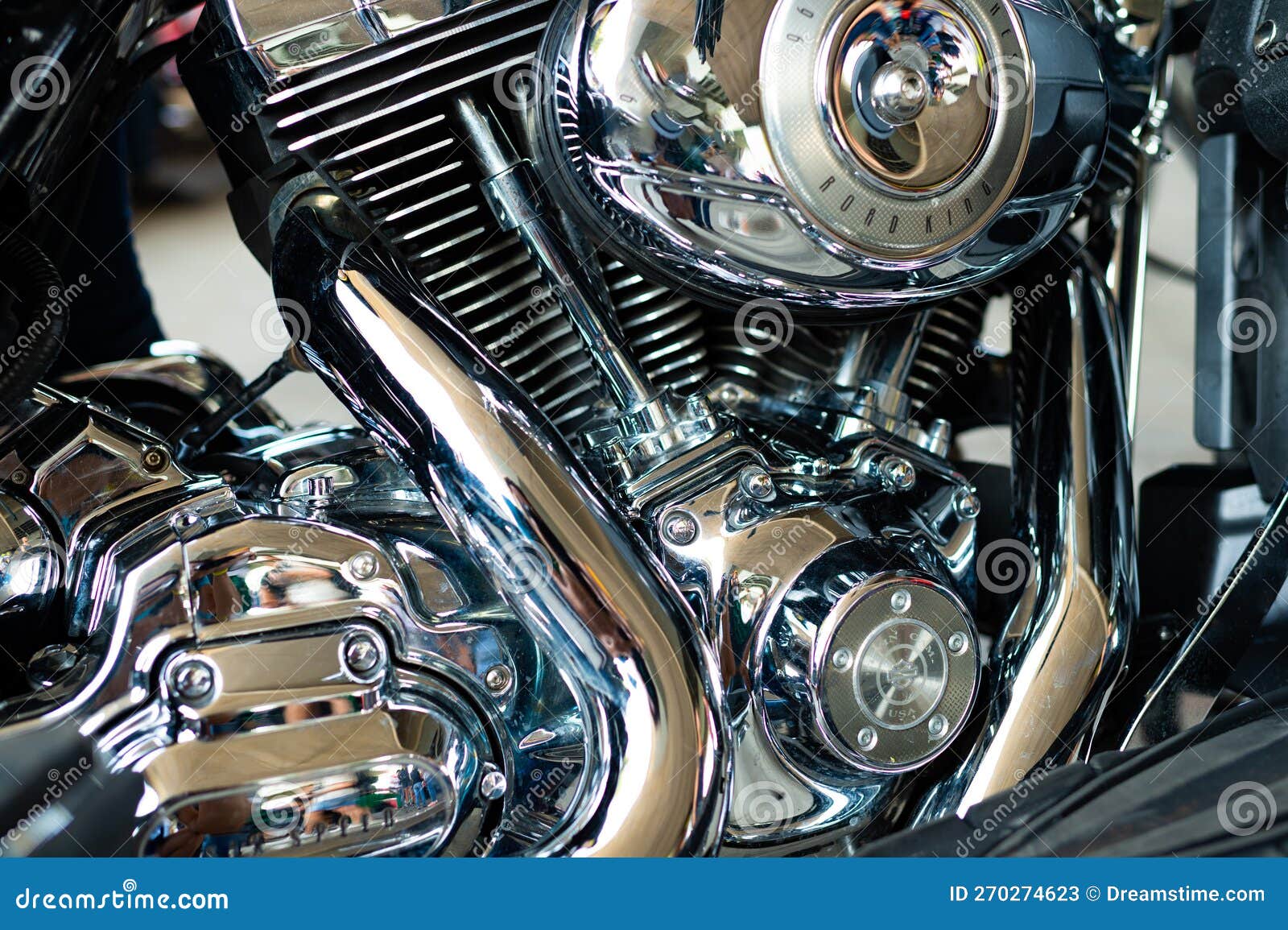 Kyiv, Ukraine - September 13, 2014: Harley Davidson Metallic Engine ...