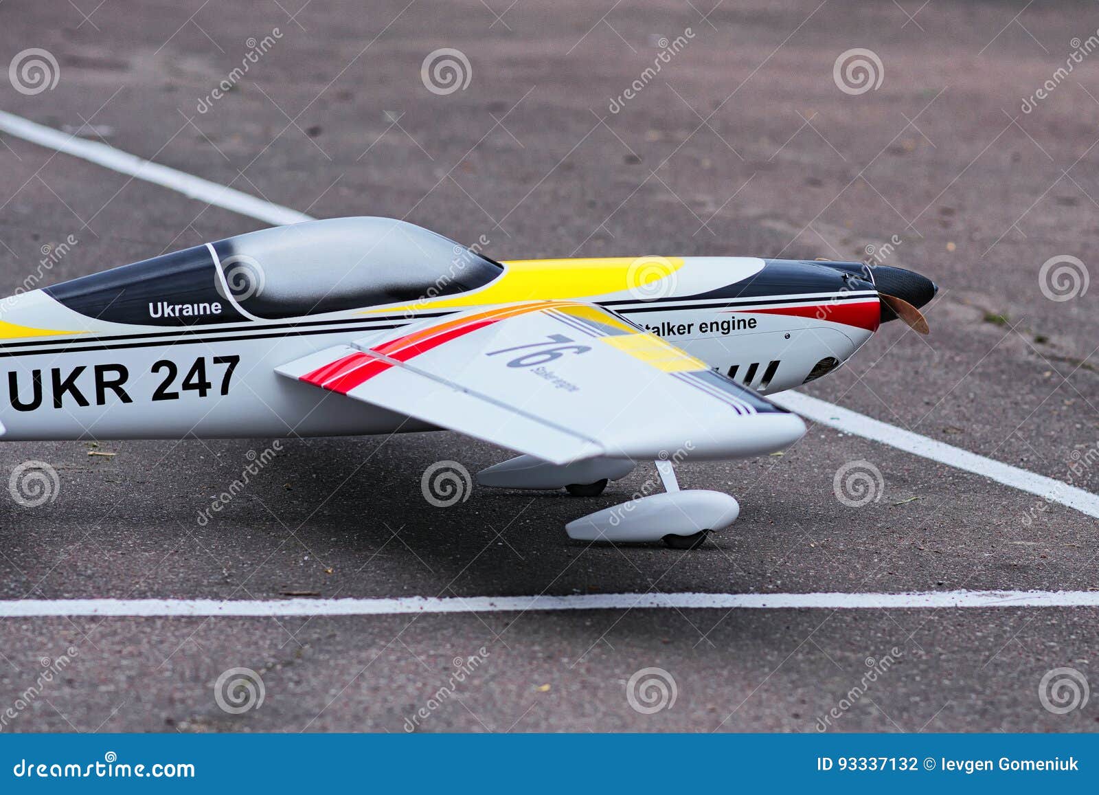 KYIVKIEV, UKRAINE-21 MAY 2017: Friendship Cup. Model of the Plane is ...