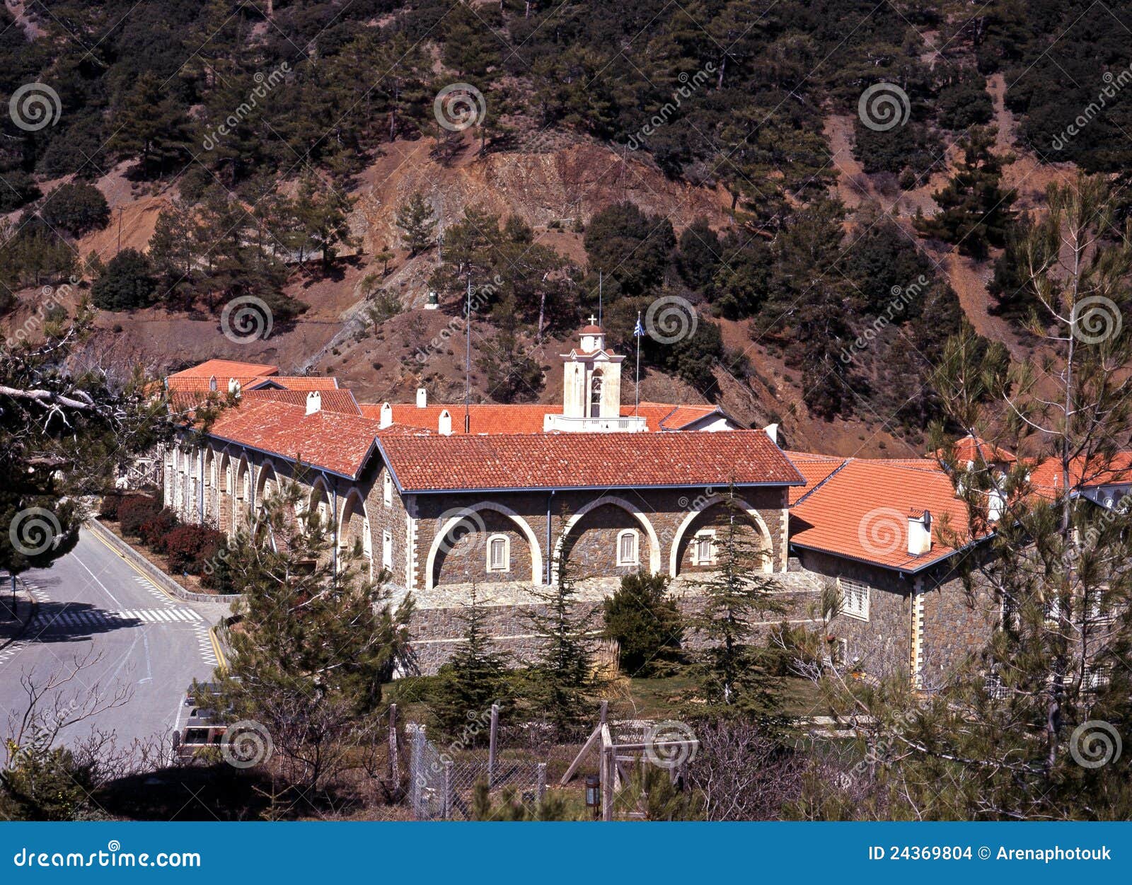 Kykkos Monastery, Troodos Mountains, Cyprus. Stock Photo - Image of ...