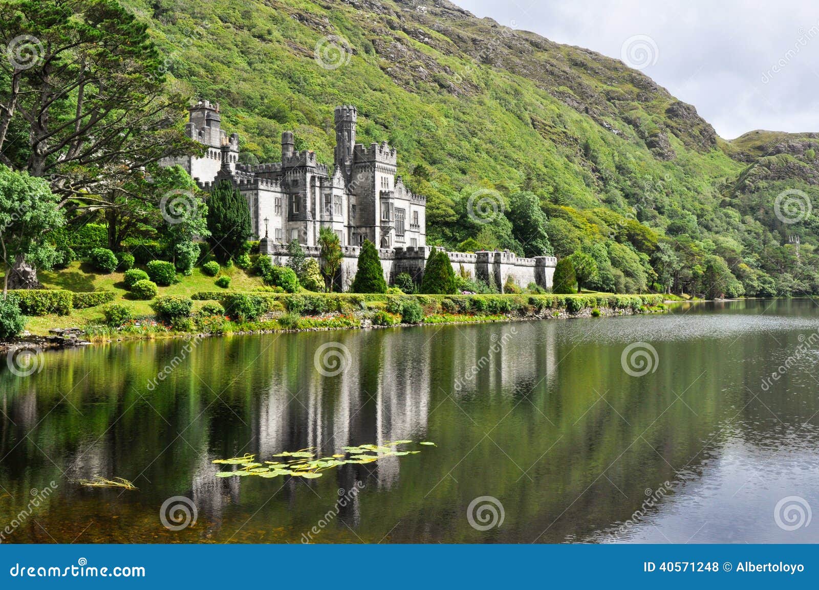 Kylemore Abbey & Victorian Walled Garden In County Galway Royalty-Free ...