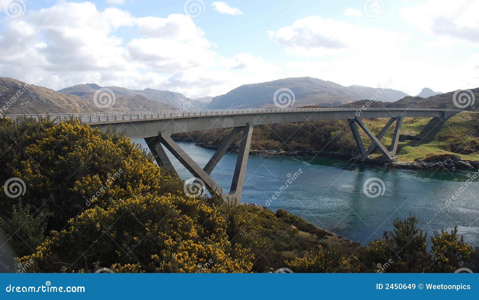Kylesku Bridge. stock image. Image of concrete, loch, highlands - 2450649
