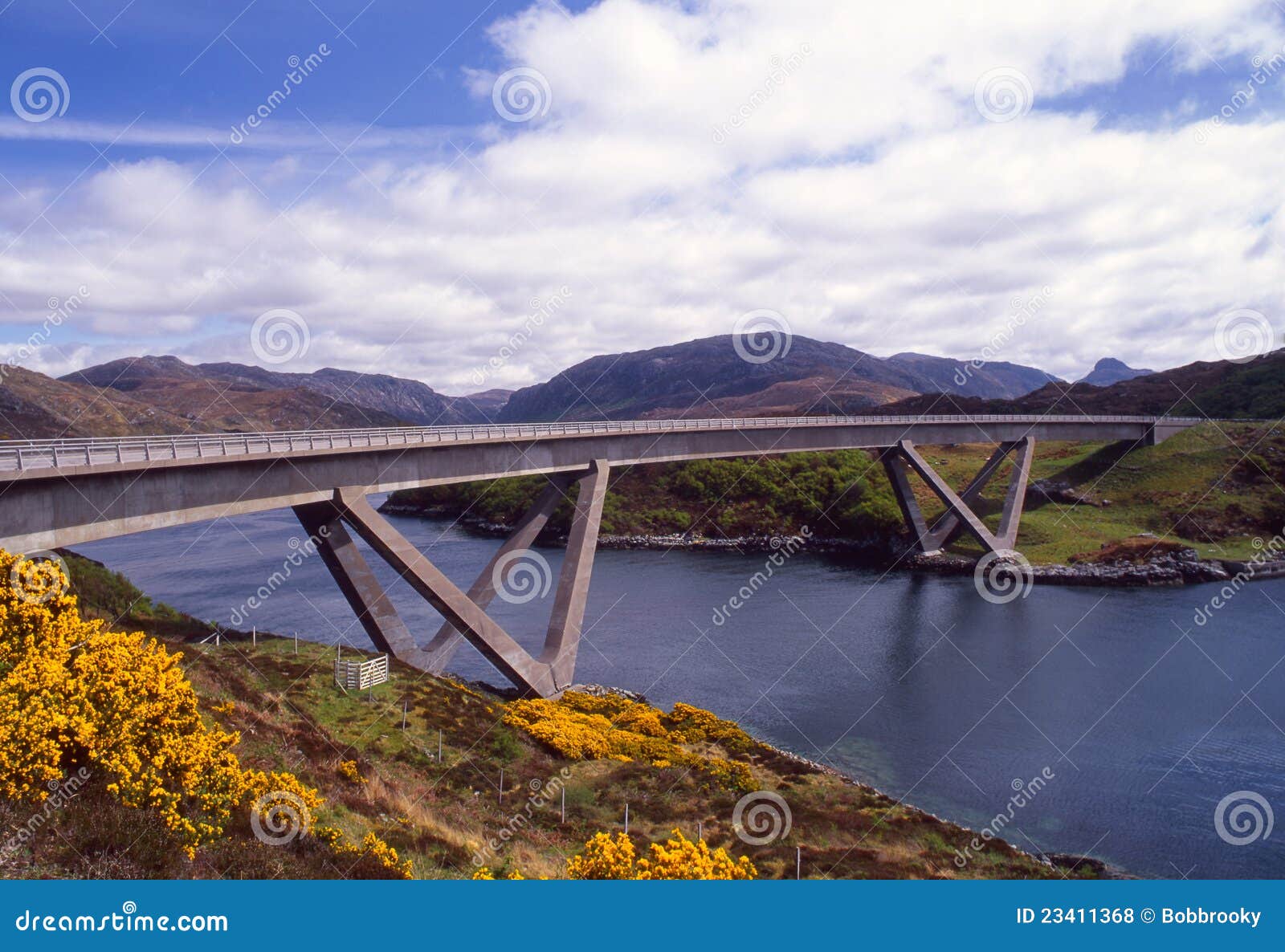 Kylesku Bridge, Assynt, Scotland Stock Photo - Image of glencoul, span ...