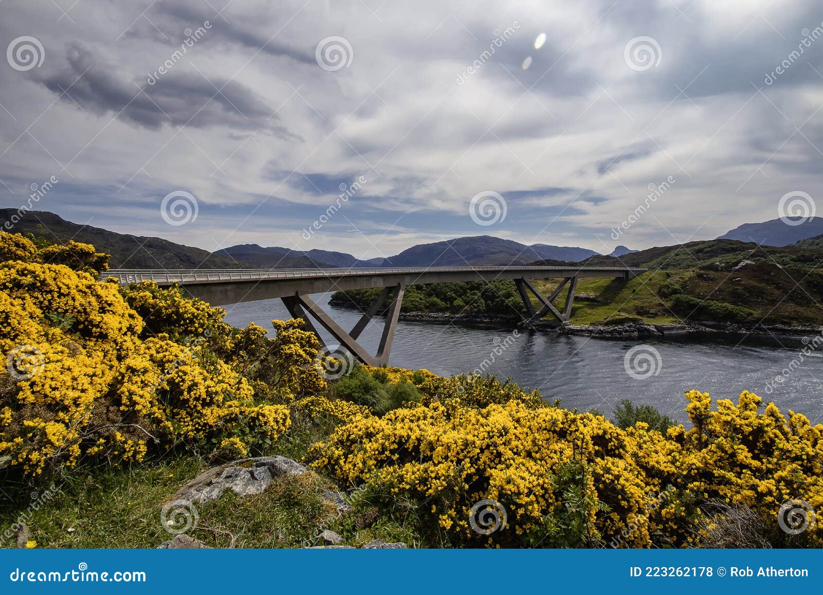The Kylesku Bridge in Northwest Scotland Stock Photo - Image of ...