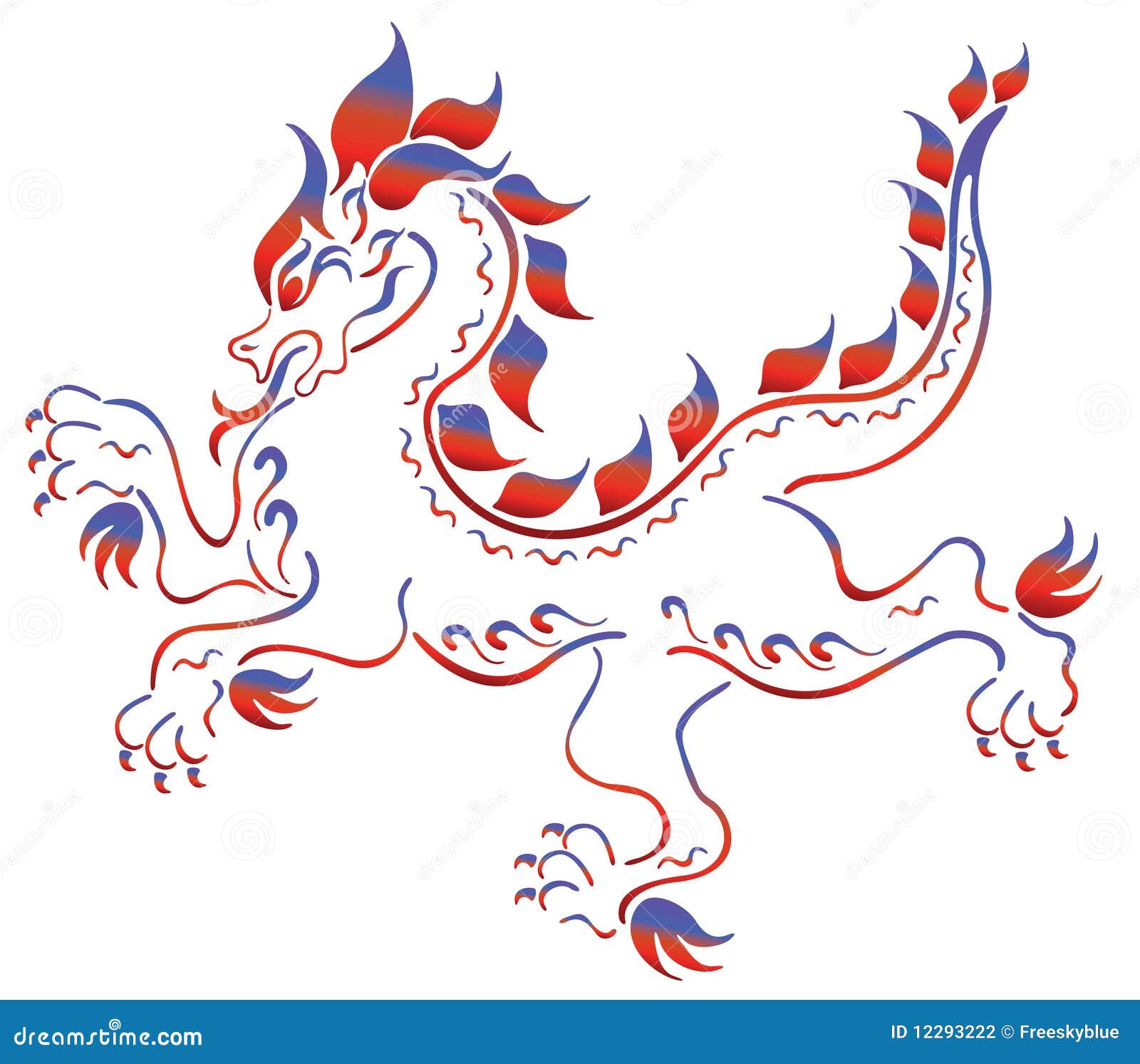 Kylin stock illustration. Illustration of design, chinoiserie - 12293222