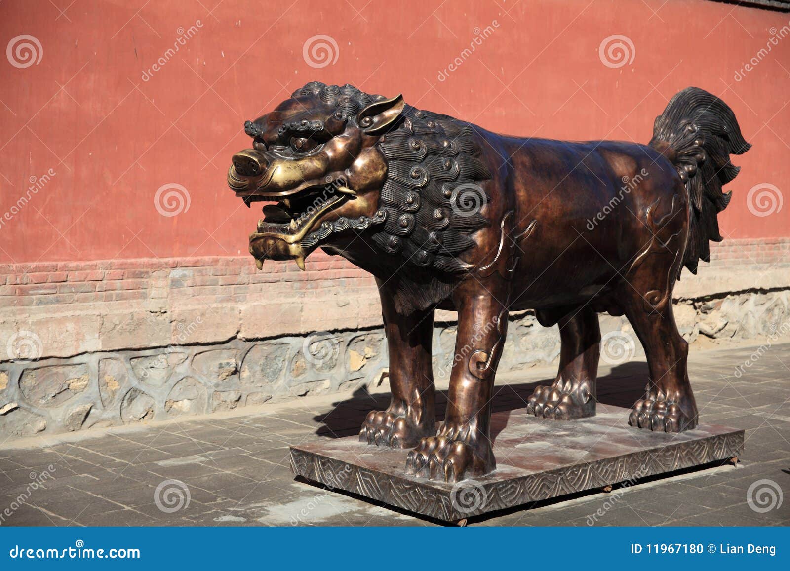 Kylin bronze stock photo. Image of symbol, temple, china - 11967180