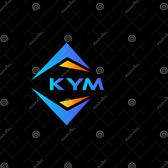KYM Abstract Technology Logo Design on Black Background. KYM Creative ...