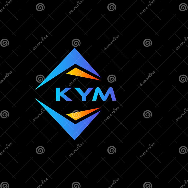 KYM Abstract Technology Logo Design on Black Background. KYM Creative ...