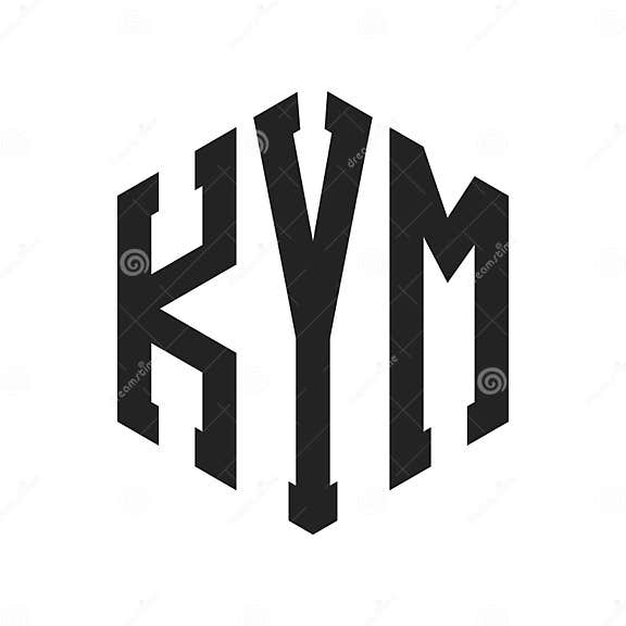 KYM Logo Design. Initial Letter KYM Monogram Logo Using Hexagon Shape ...