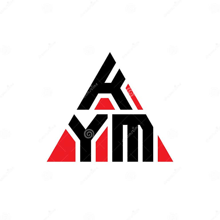 KYM Triangle Letter Logo Design with Triangle Shape. KYM Triangle Logo ...