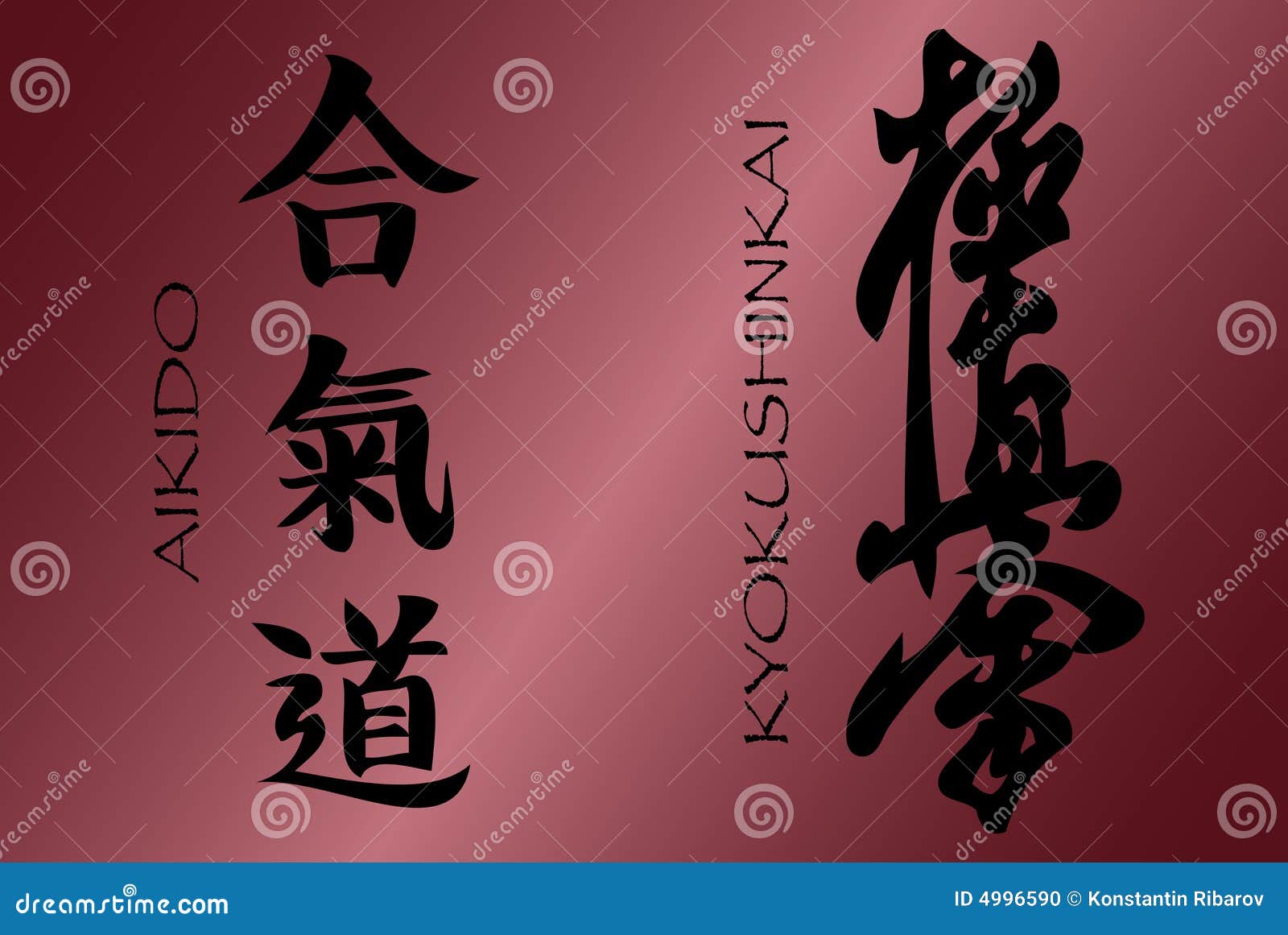 Kyokuhiinkai and Aikido Signs Stock Illustration - Illustration of ...