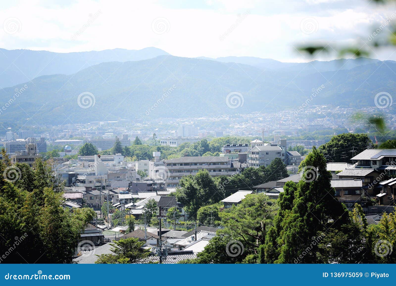Kyoto , Japan cityscape stock image. Image of skyline - 136975059