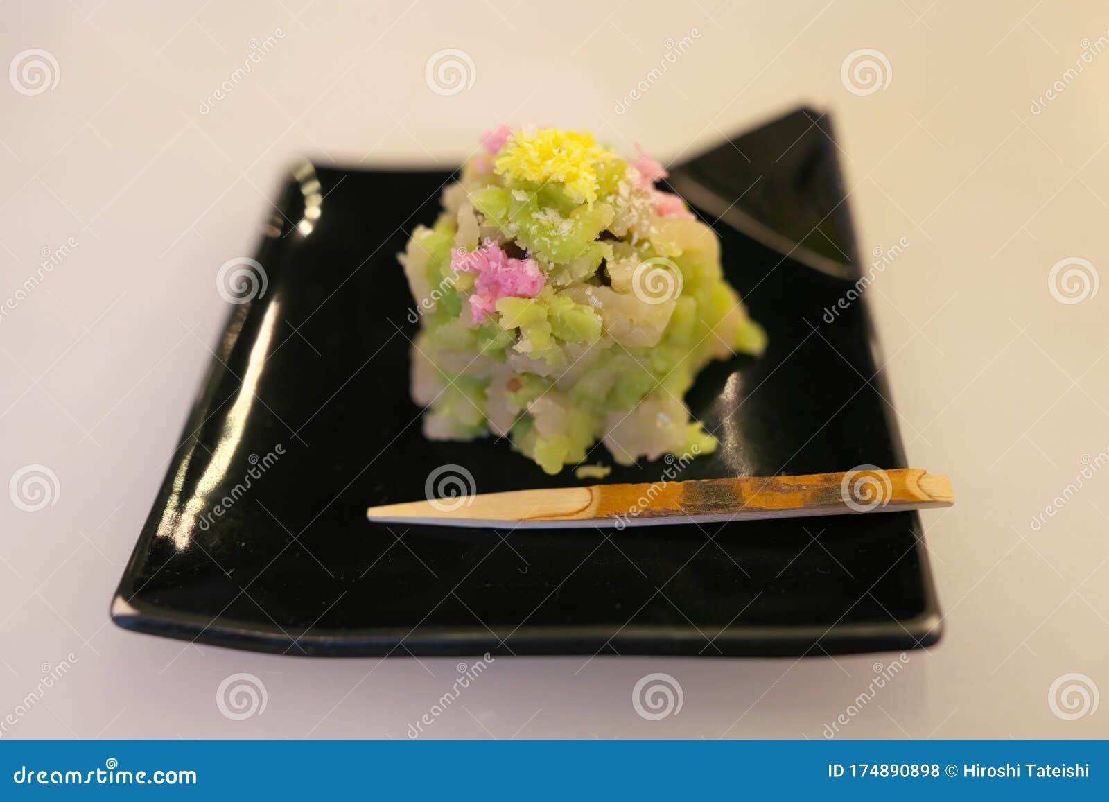 Making Kyoto Style Wagashi Or Traditional Japanese Confectionery Or Japanese Sweets Royalty Free