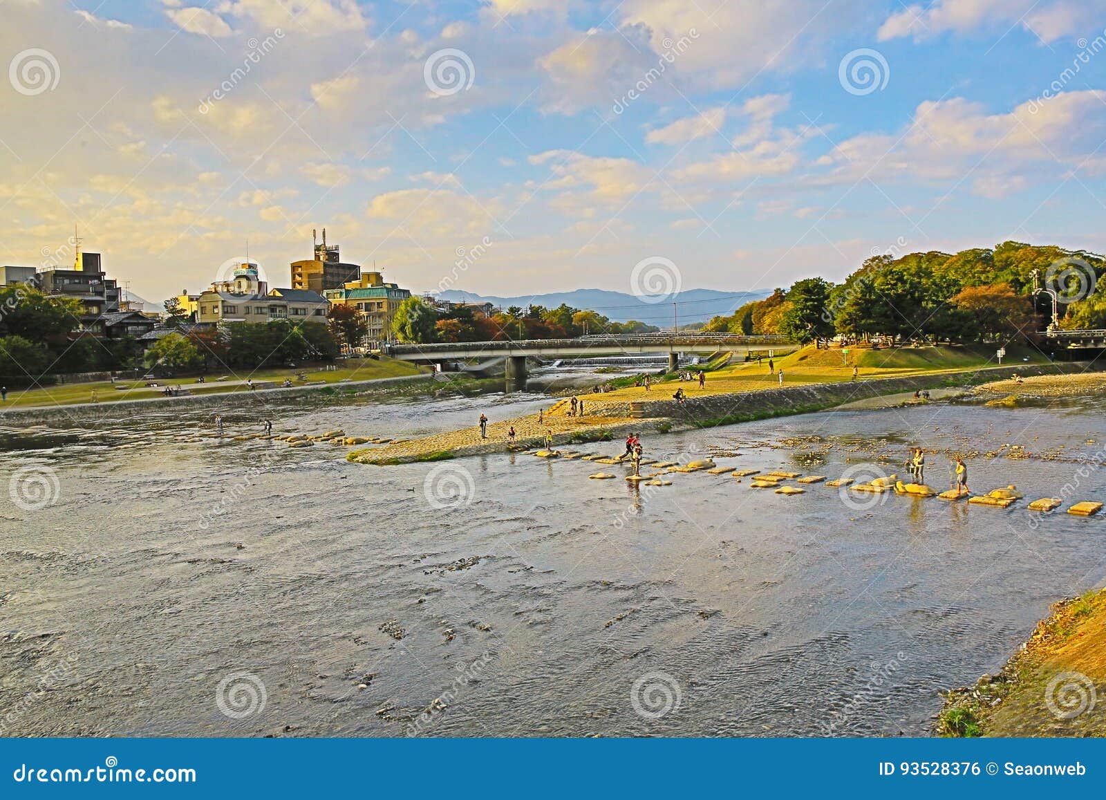 Kyoto, Japan Kamo River in Fall Seaon Stock Photo - Image of asia ...