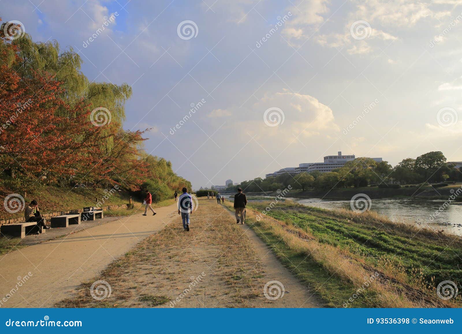 Kyoto, Japan Kamo River in Fall Seaon Stock Photo - Image of cityscape ...