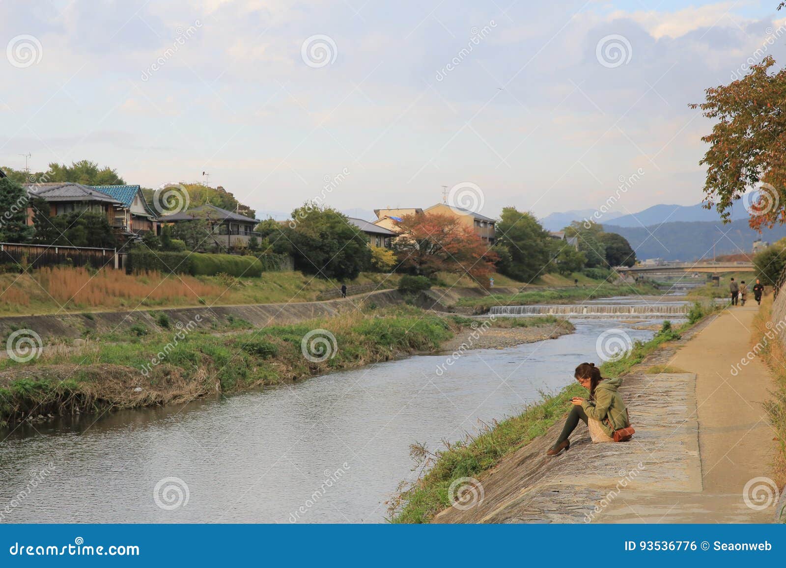 Kyoto, Japan Kamo River in Fall Seaon Editorial Photo - Image of ...