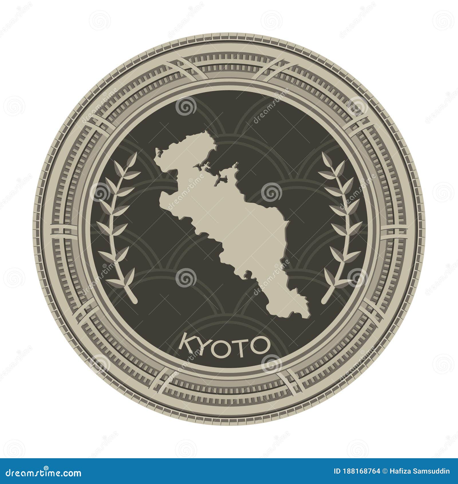 Kyoto Map. Vector Illustration Decorative Design Stock Vector ...