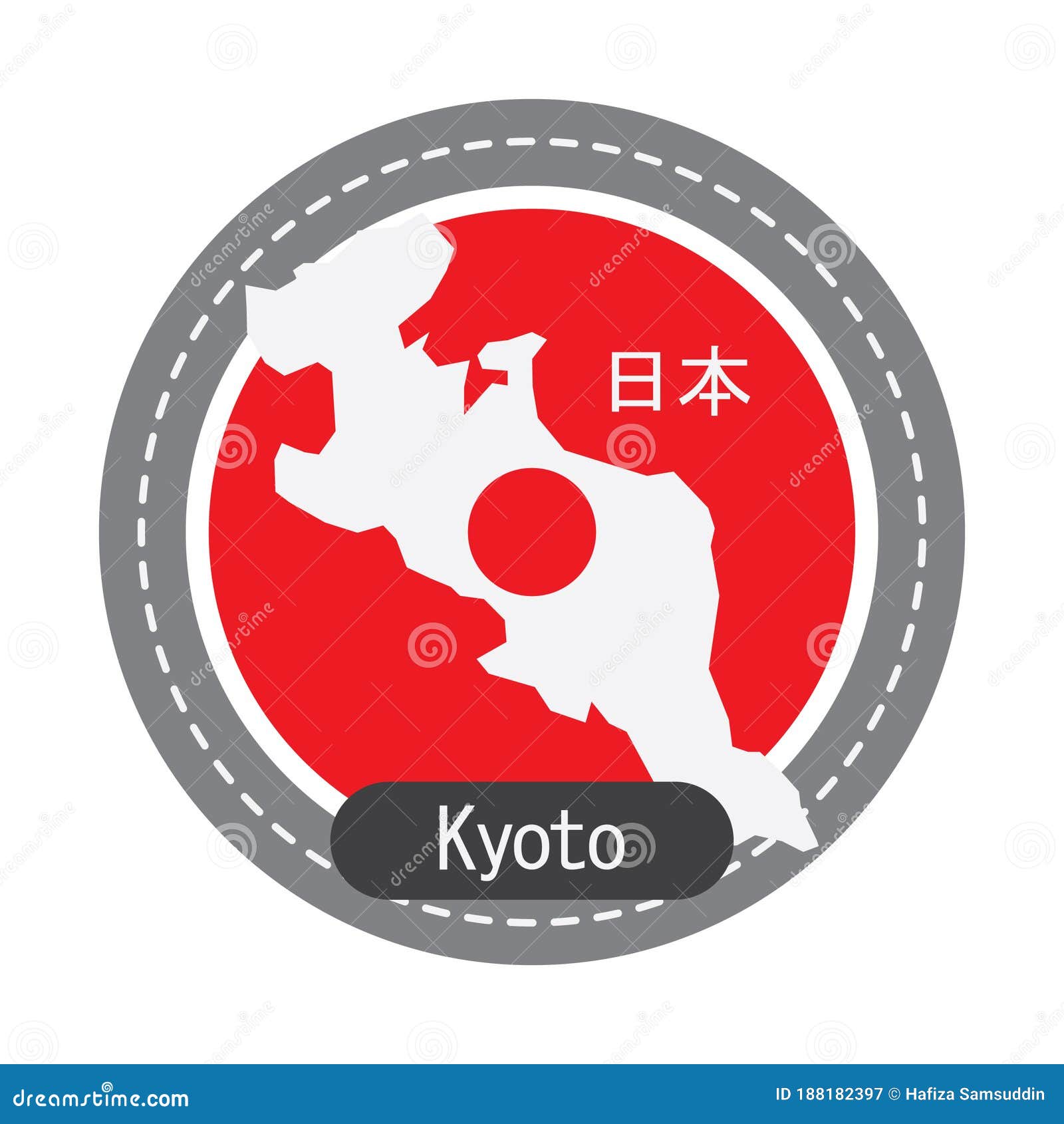 Kyoto Map. Vector Illustration Decorative Design Stock Vector ...