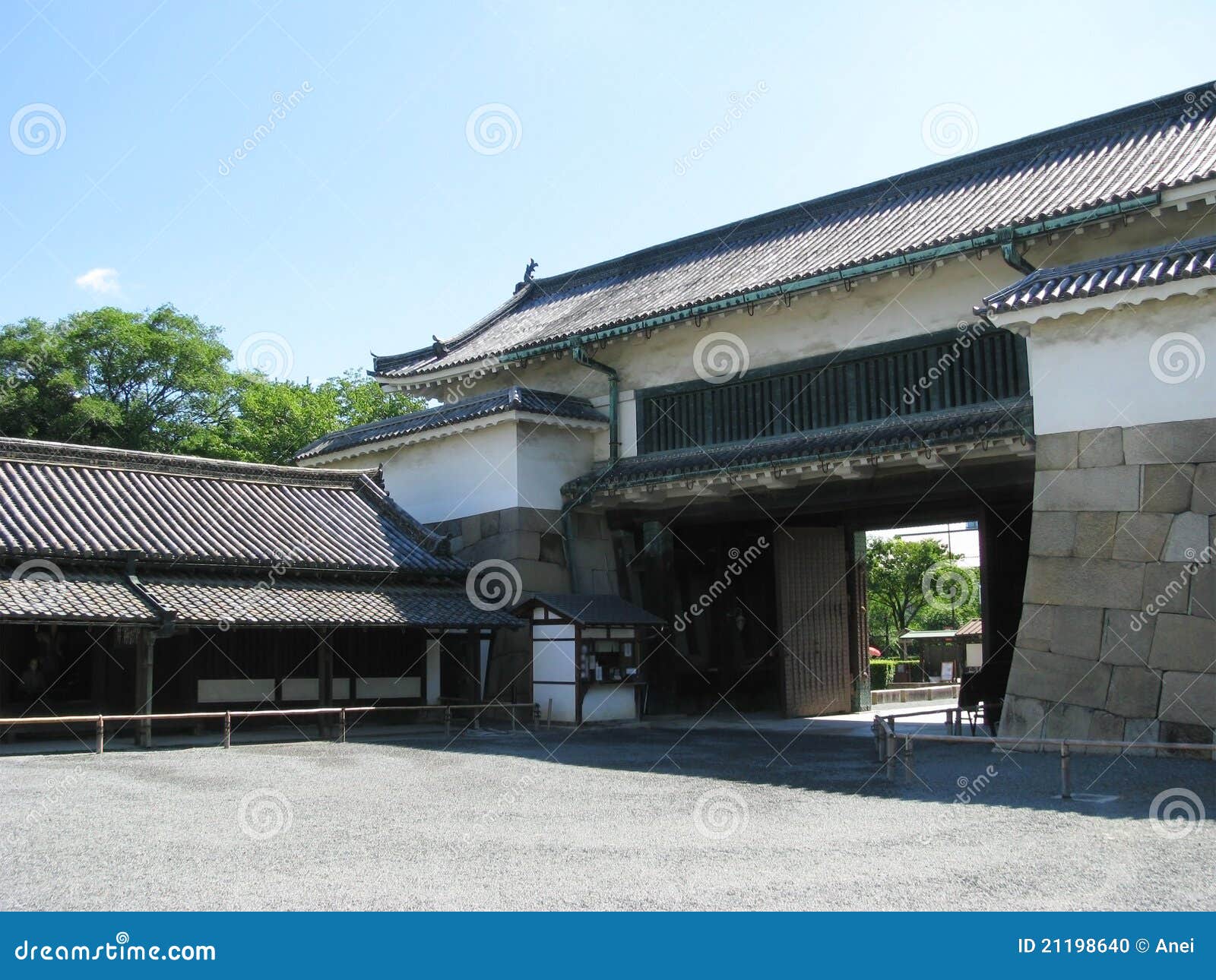 Kyoto Nijo-jo Higashi-otemon Gate Stock Photo - Image of dirt, east ...