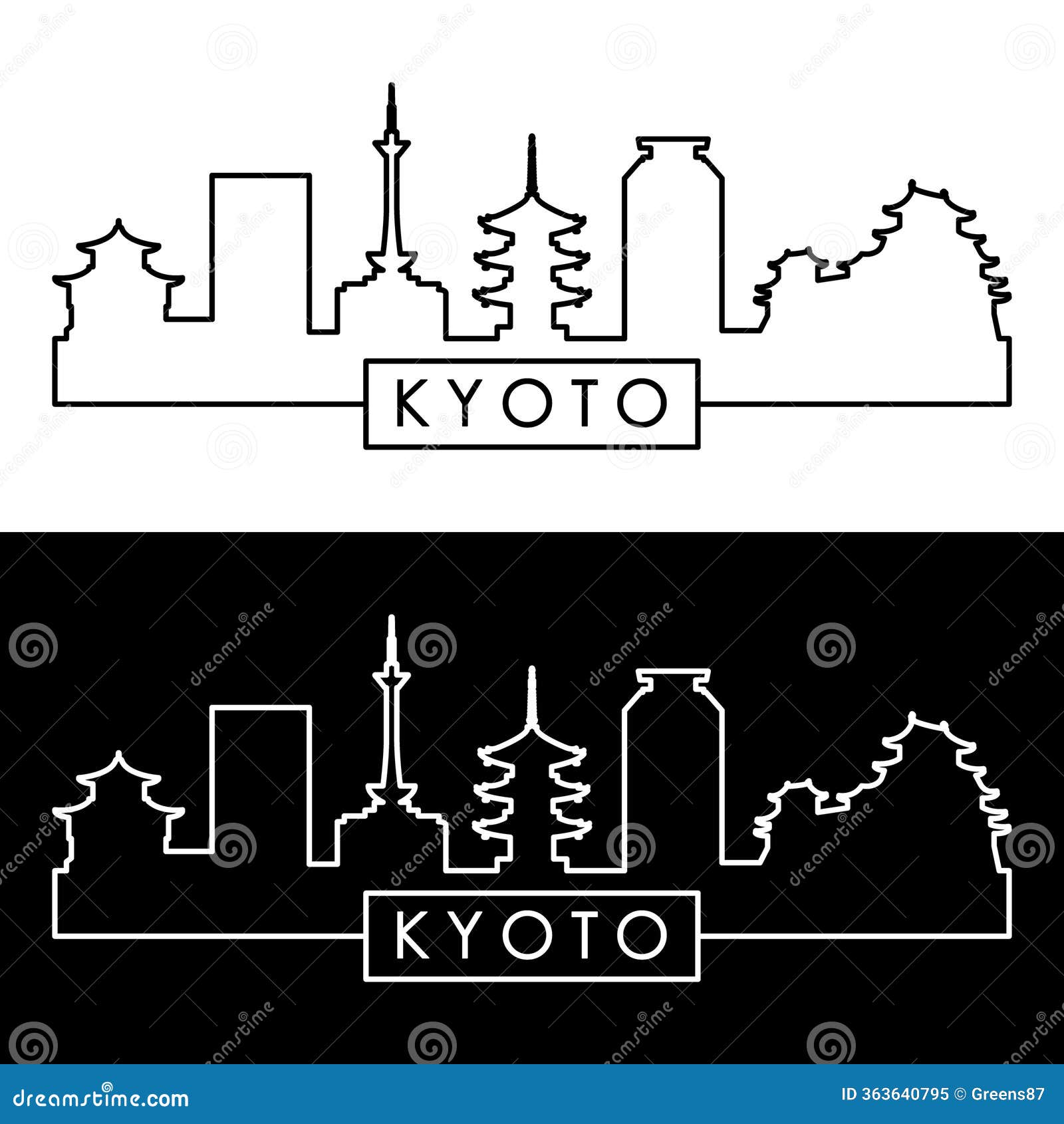 Kyoto Vector Illustration | CartoonDealer.com #232422318