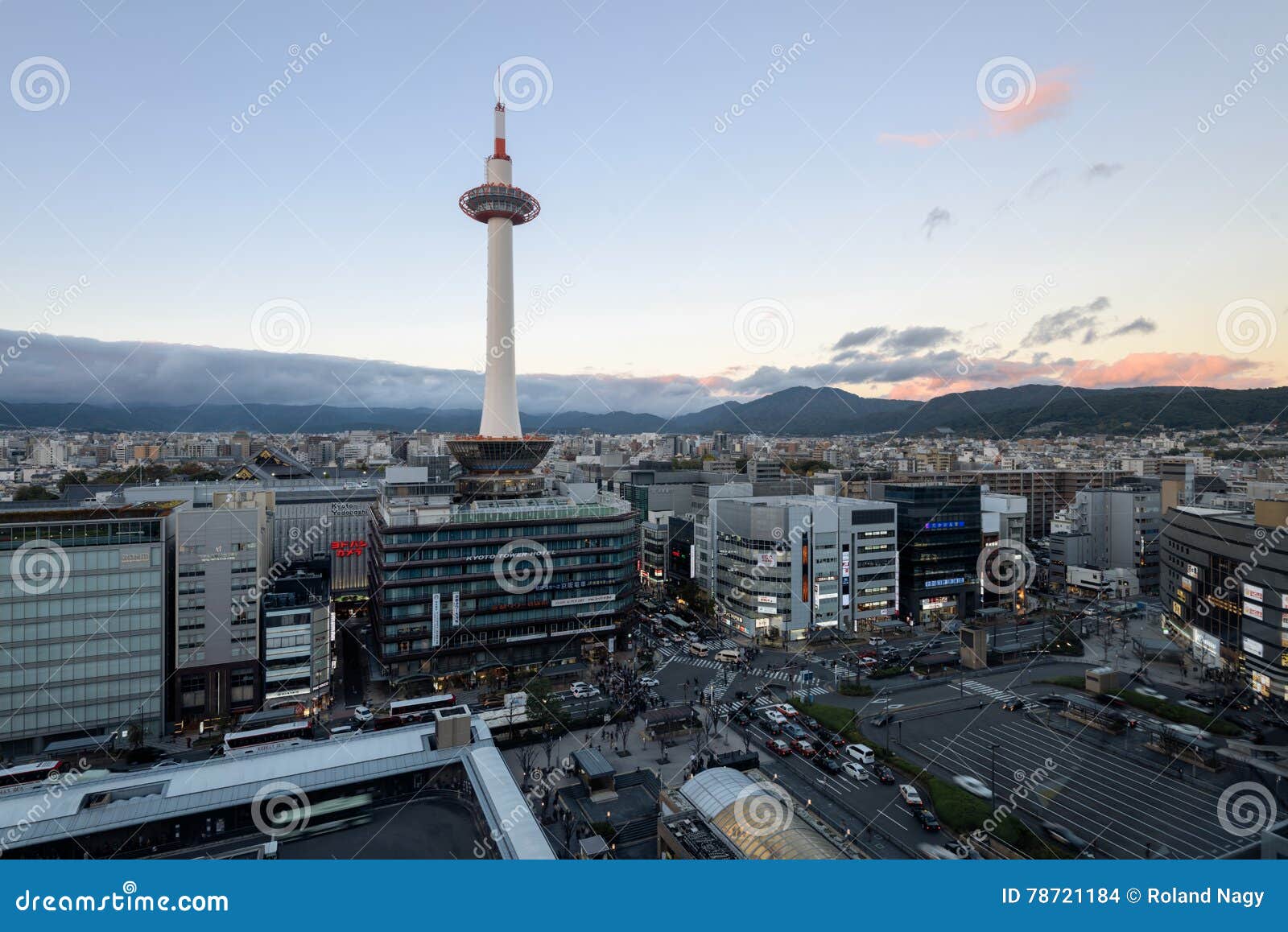 Kyoto Skyline In Sunset / Sun Rise Sky View From From Kiyomizudera ...