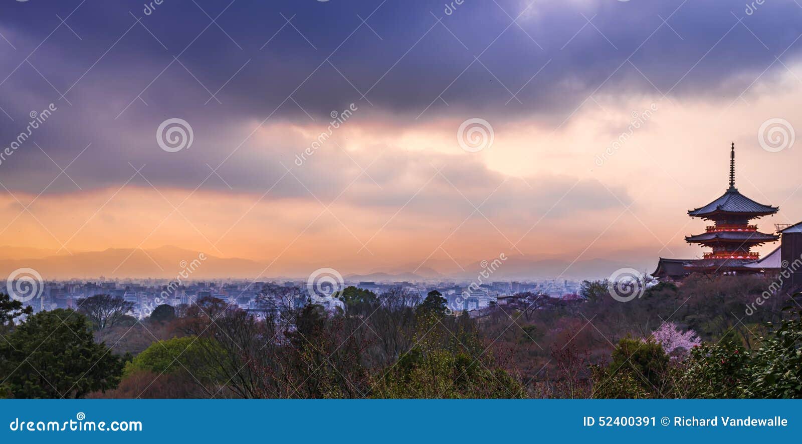 Kyoto Sunset stock image. Image of reflection, kyoto - 52400391