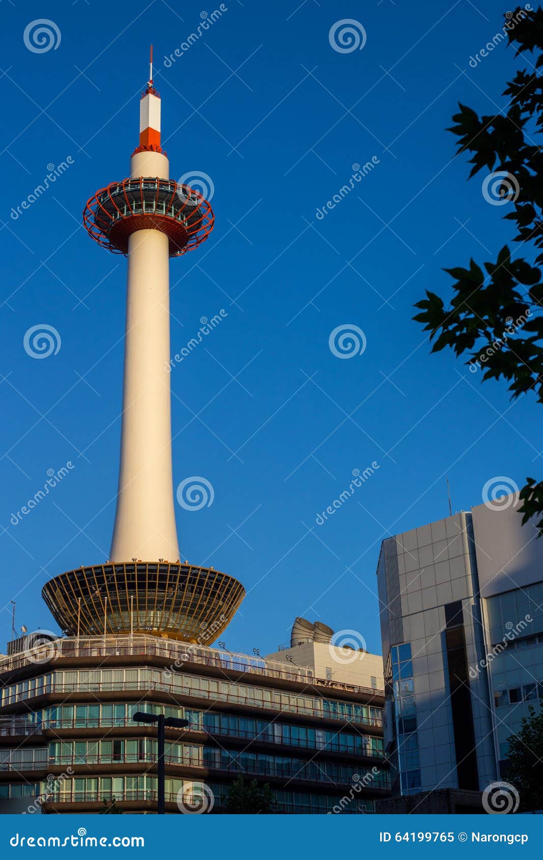 Kyoto Tower on Blue Sky Background Stock Image - Image of kyoto, city ...