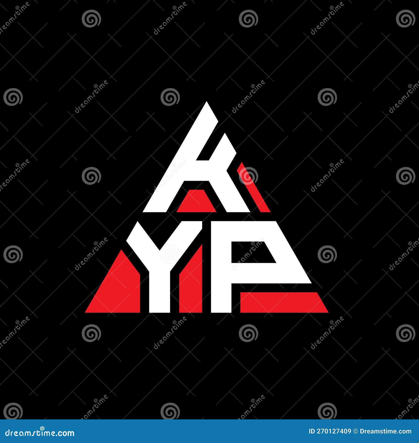 KYP Triangle Letter Logo Design with Triangle Shape. KYP Triangle Logo ...