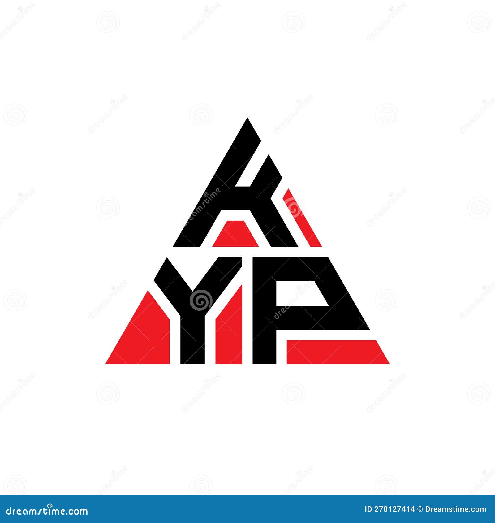 KYP Triangle Letter Logo Design with Triangle Shape. KYP Triangle Logo ...