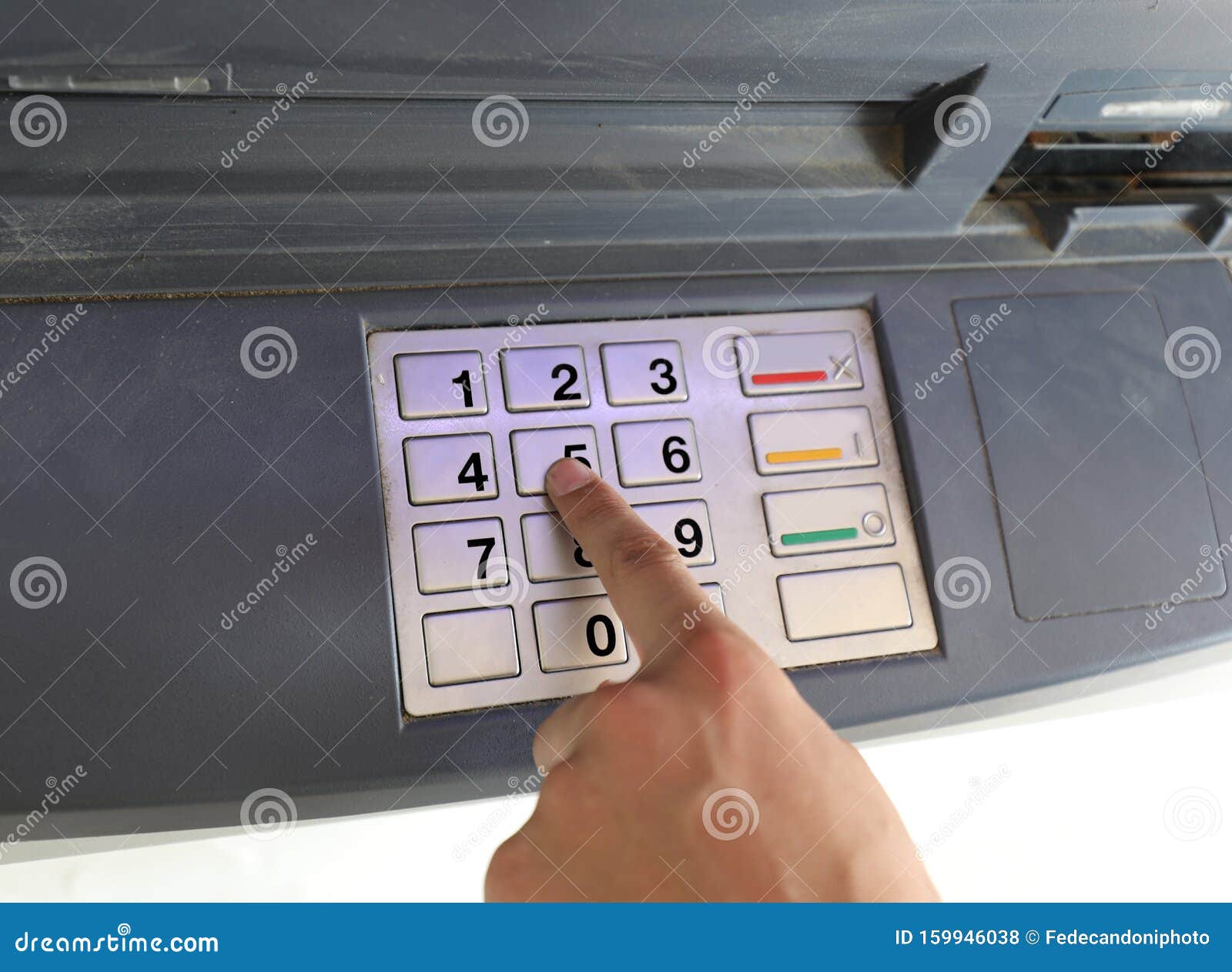 Kypad with Numbers at ATM Machine Stock Photo - Image of money, hand ...