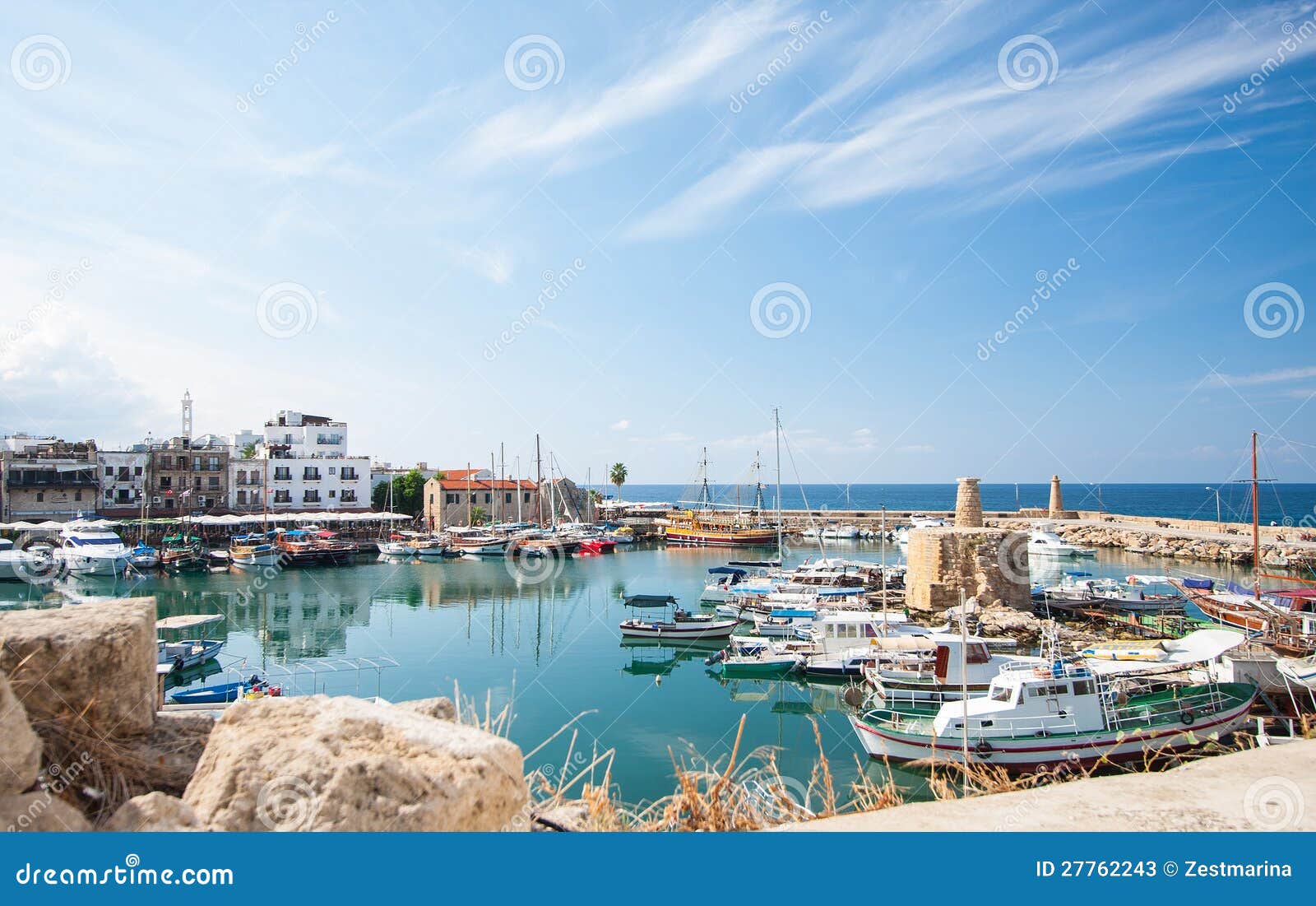 Kyrenia harbour stock image. Image of town, seascape - 27762243
