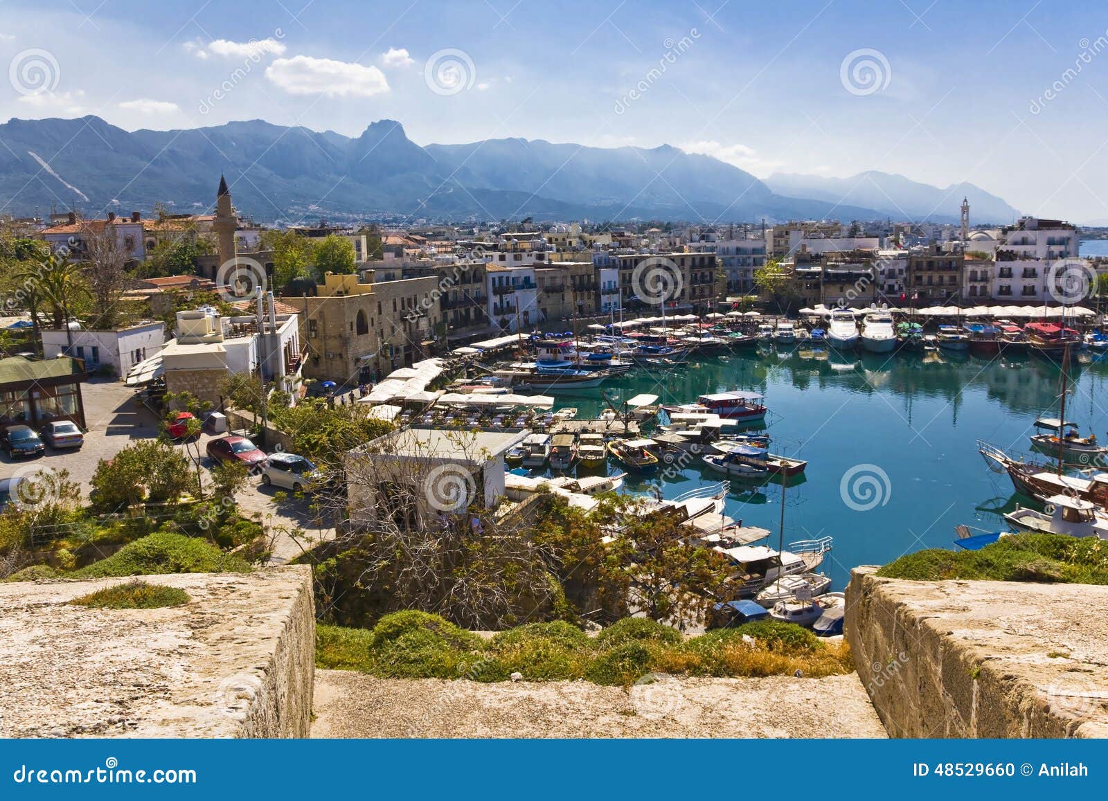 Kyrenia, Noord-Cyprus stock foto. Image of pijler, cyprus - 48529660