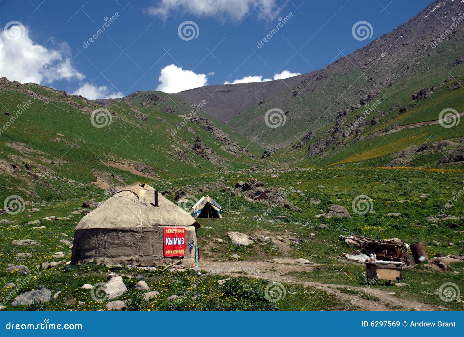 Kyrgyz Yurt stock image. Image of asia, mountains, kymys - 6297569