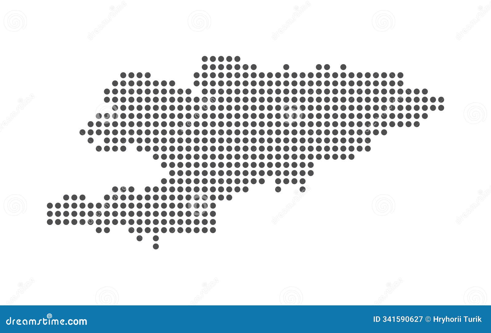 Kyrgyzstan - Dotted Map. Map Formed by Dots Stock Illustration ...