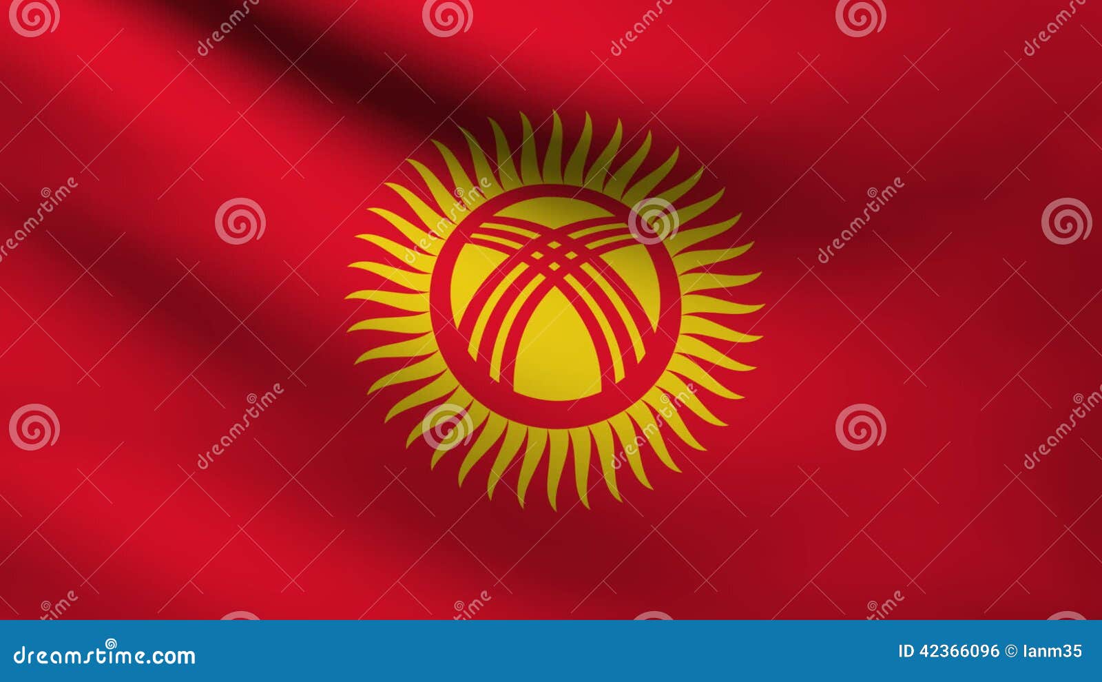 Kyrgyzstan flag stock footage. Video of naryn, batken - 42366096