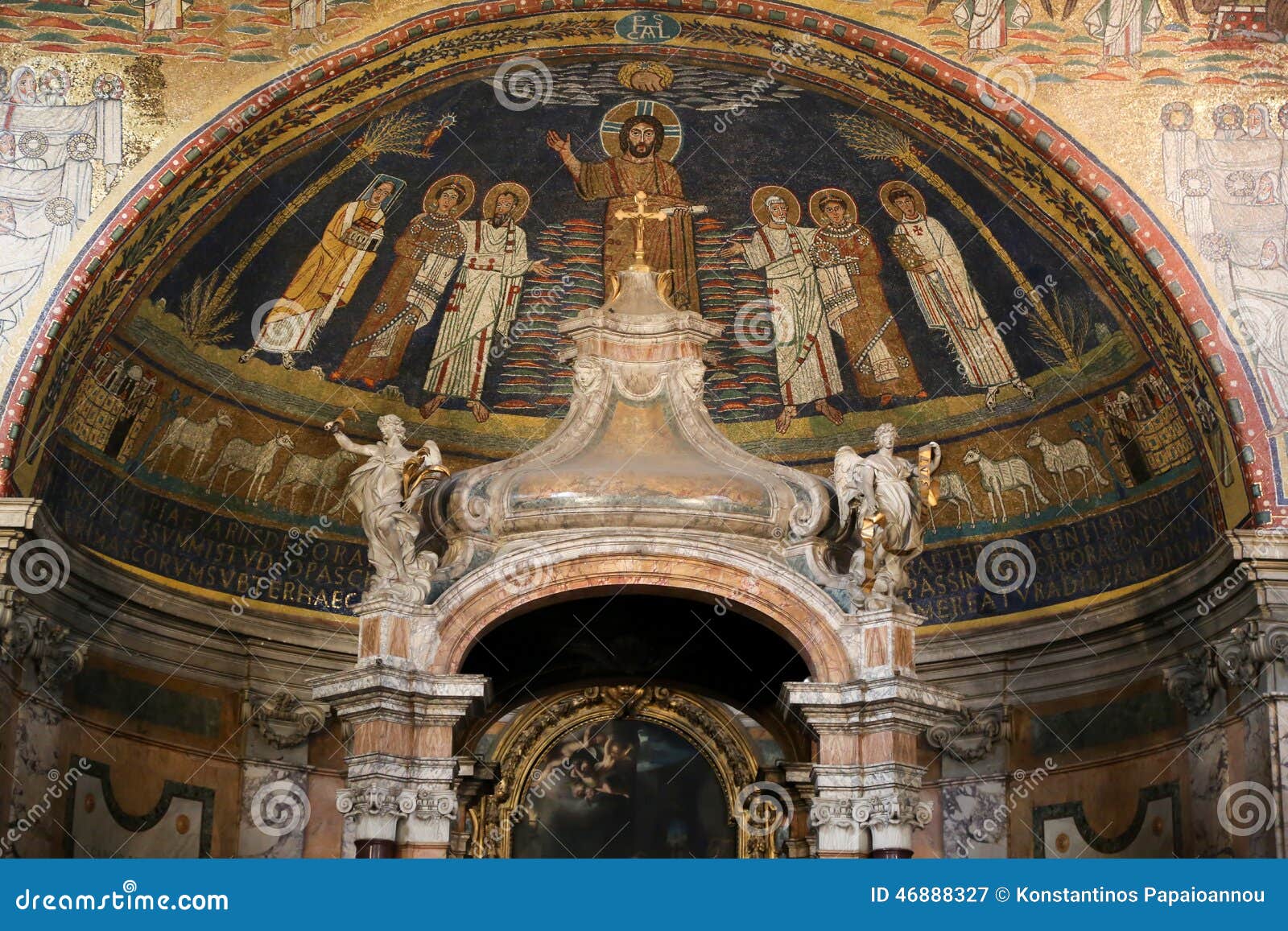 Kyrka Av St Praxedes I Rome Redaktionell Arkivbild - Bild av arcadian ...